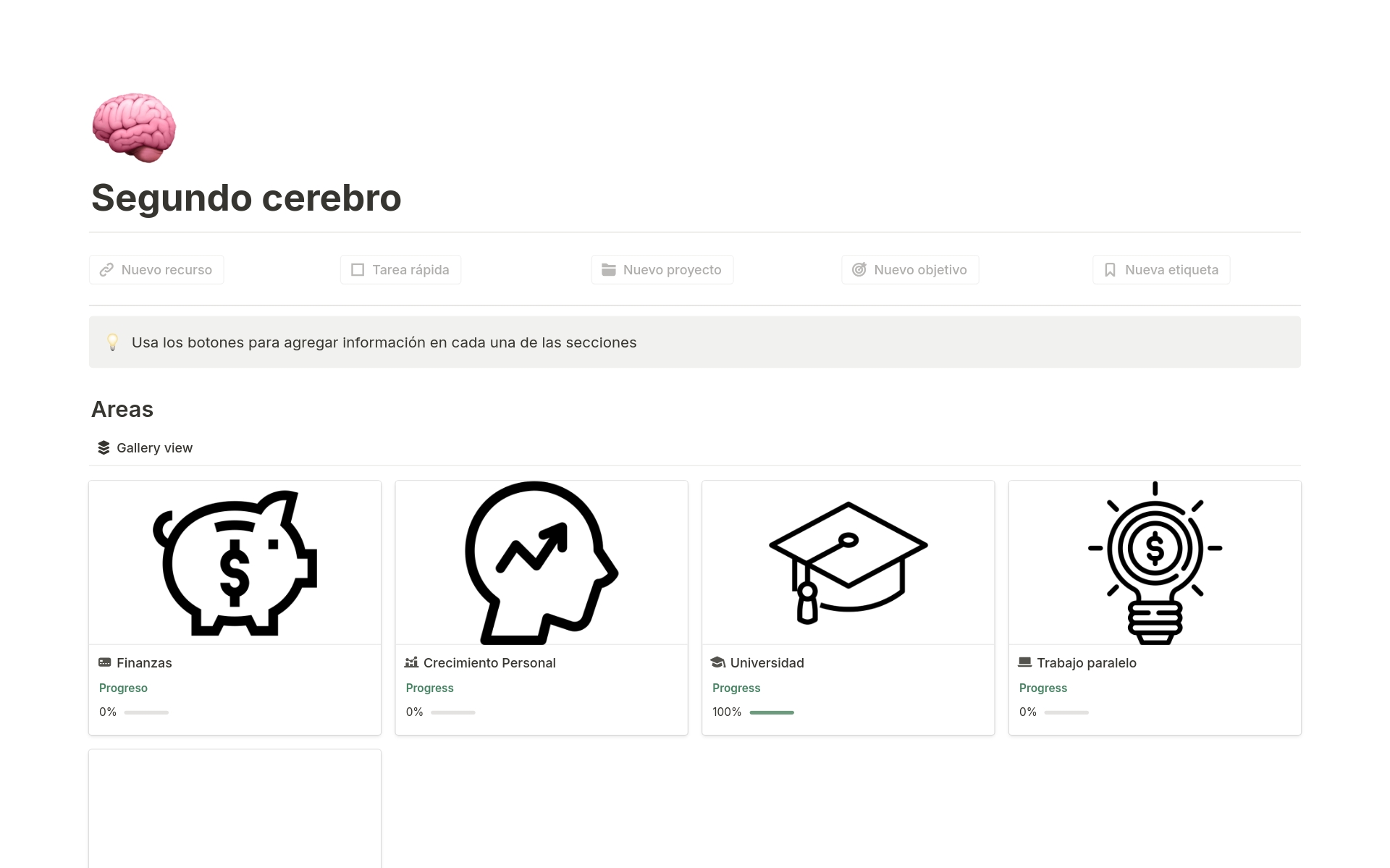 Segundo Cerebro | Plantilla de Notion