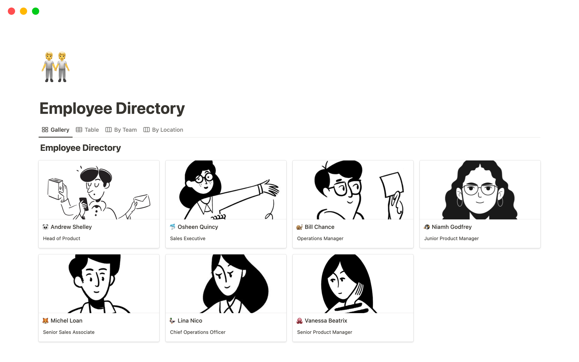 Employee Directory Template By Notionhr Notion Marketplace