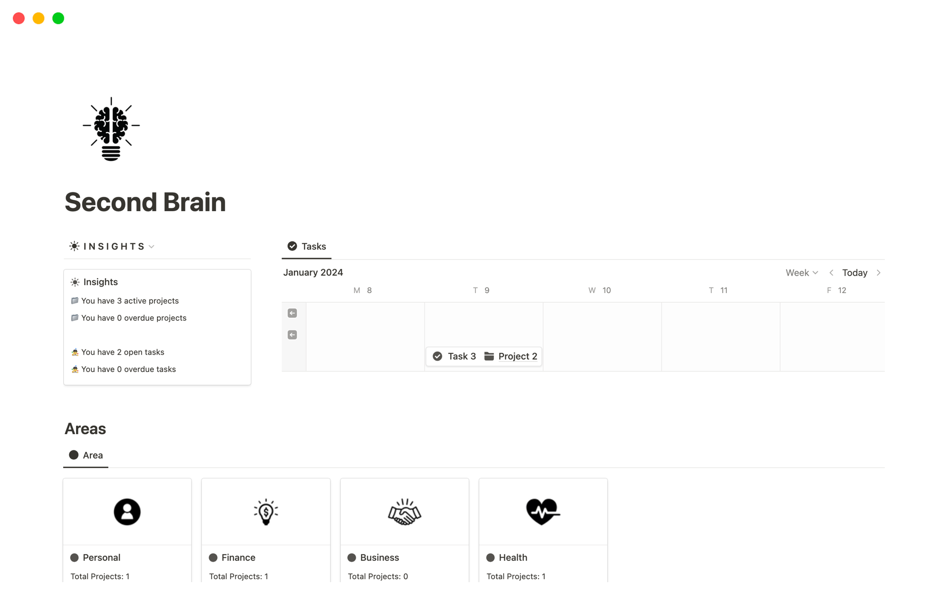 Second Brain | Notion Template