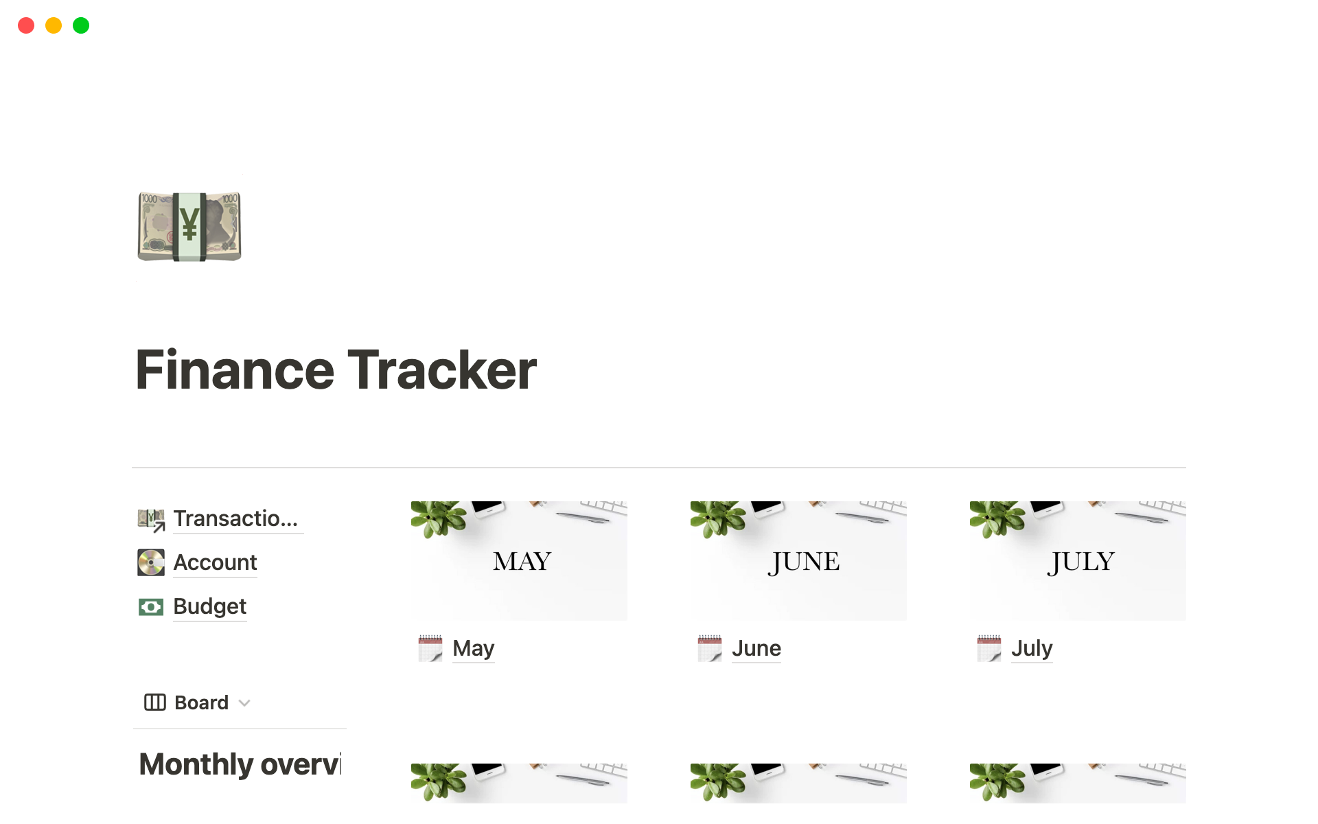 Personal Finance Tracker | Notion Template