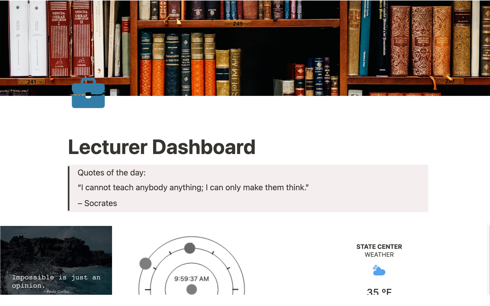 Lecturer Dashboard Template by Nur Nabila Mohd Nazali | Notion Marketplace