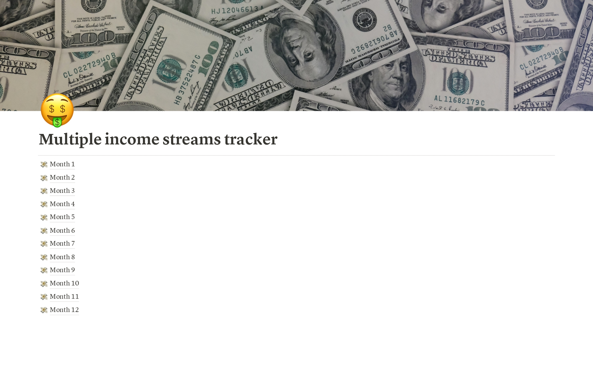 Income Tracker | Notion Template