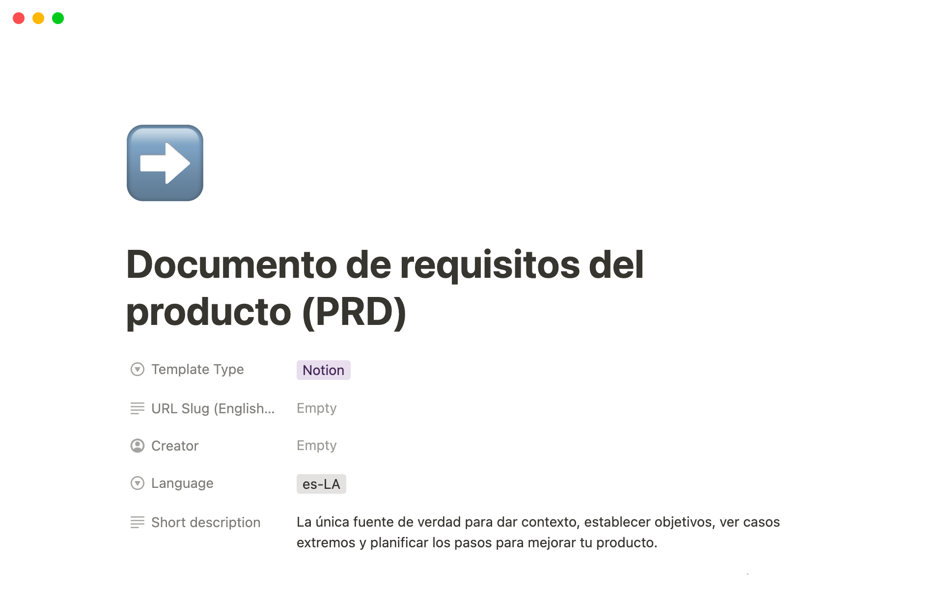 Plantilla Documento de requisitos del producto (PRD) de Notion | Notion ...