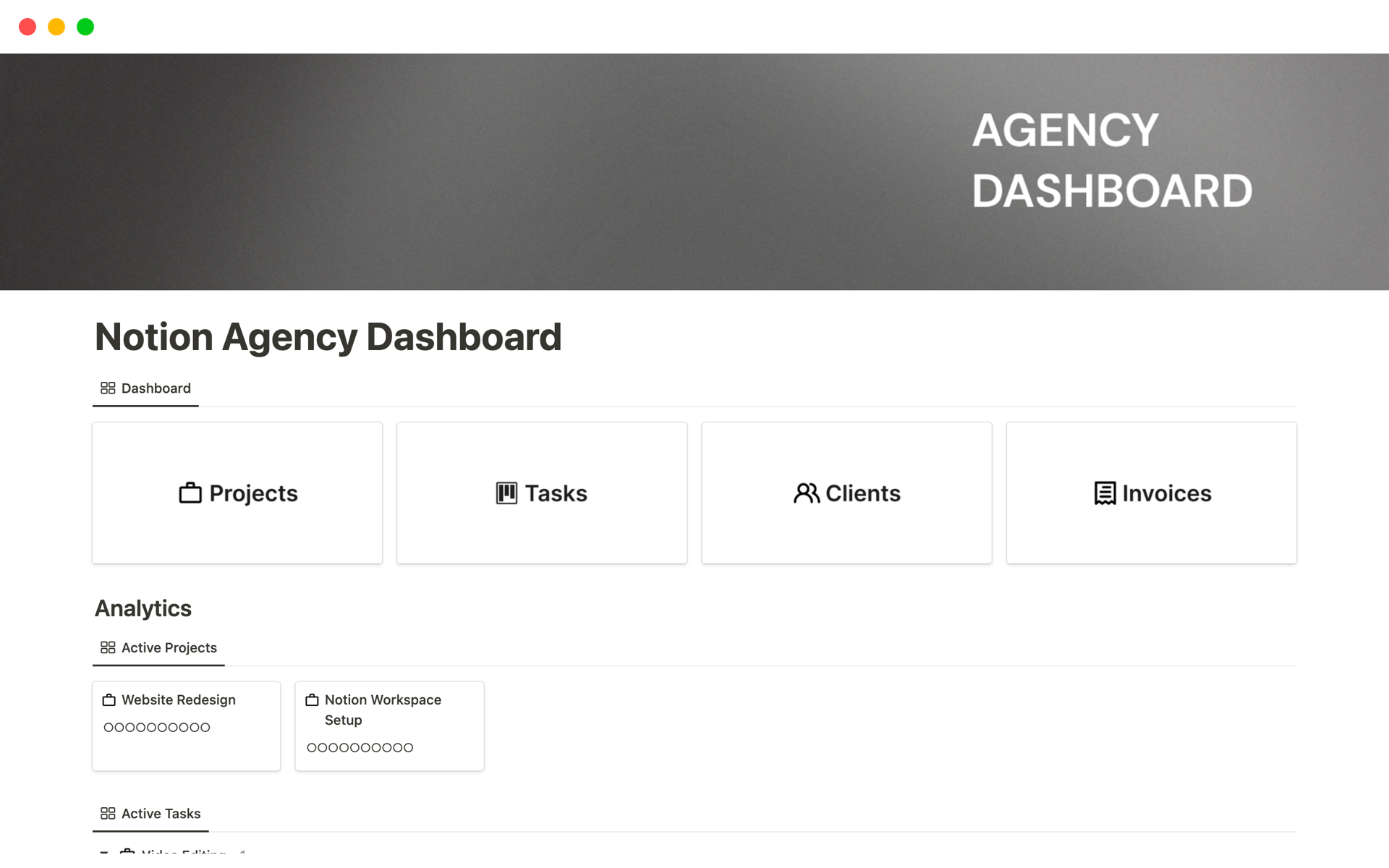Agency Owner Dashboard | Notion Template