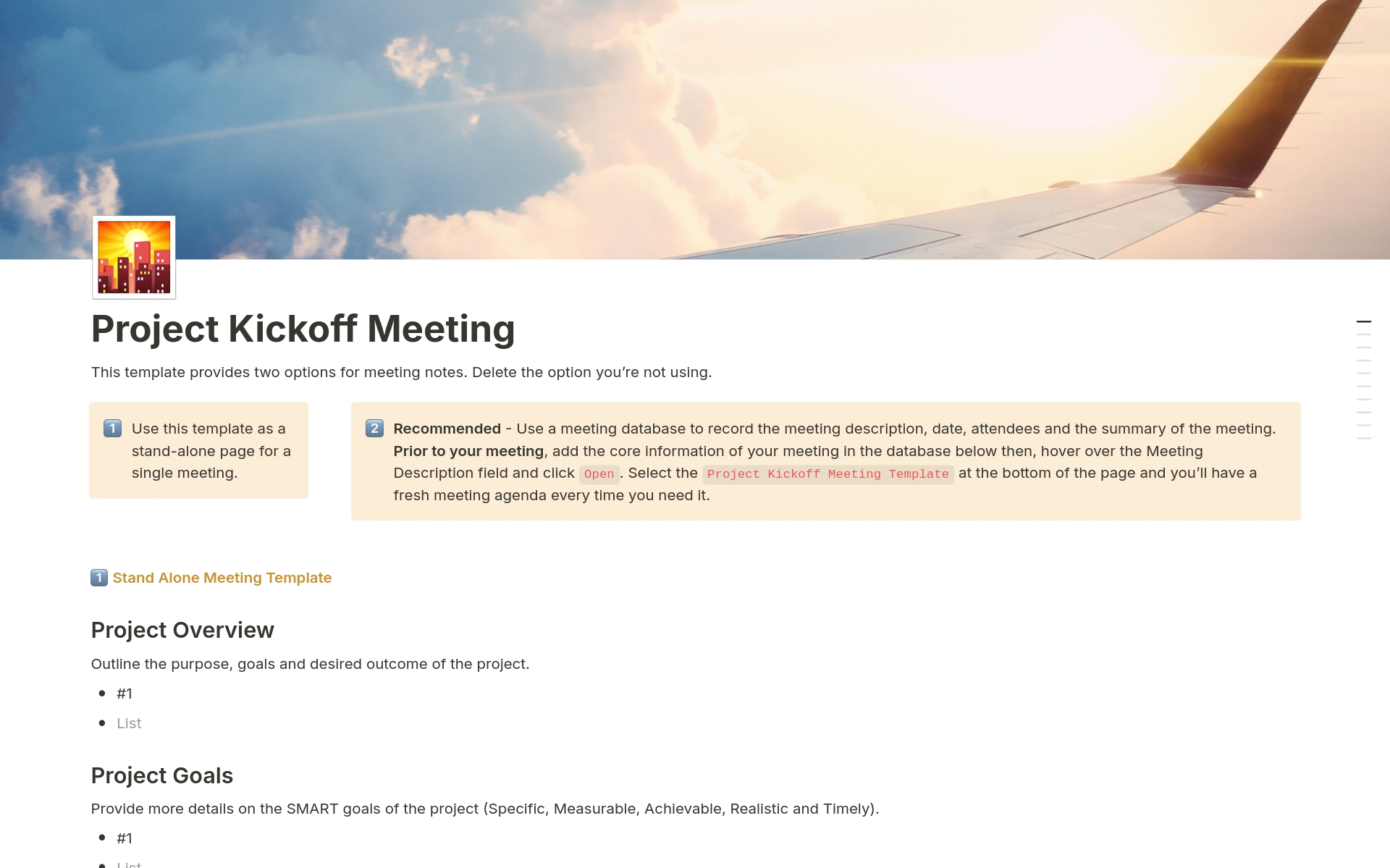 Project Kickoff Meeting Template by Template Road | Notion Marketplace Project Kickoff Meeting Template by Template Road | Notion Marketplace