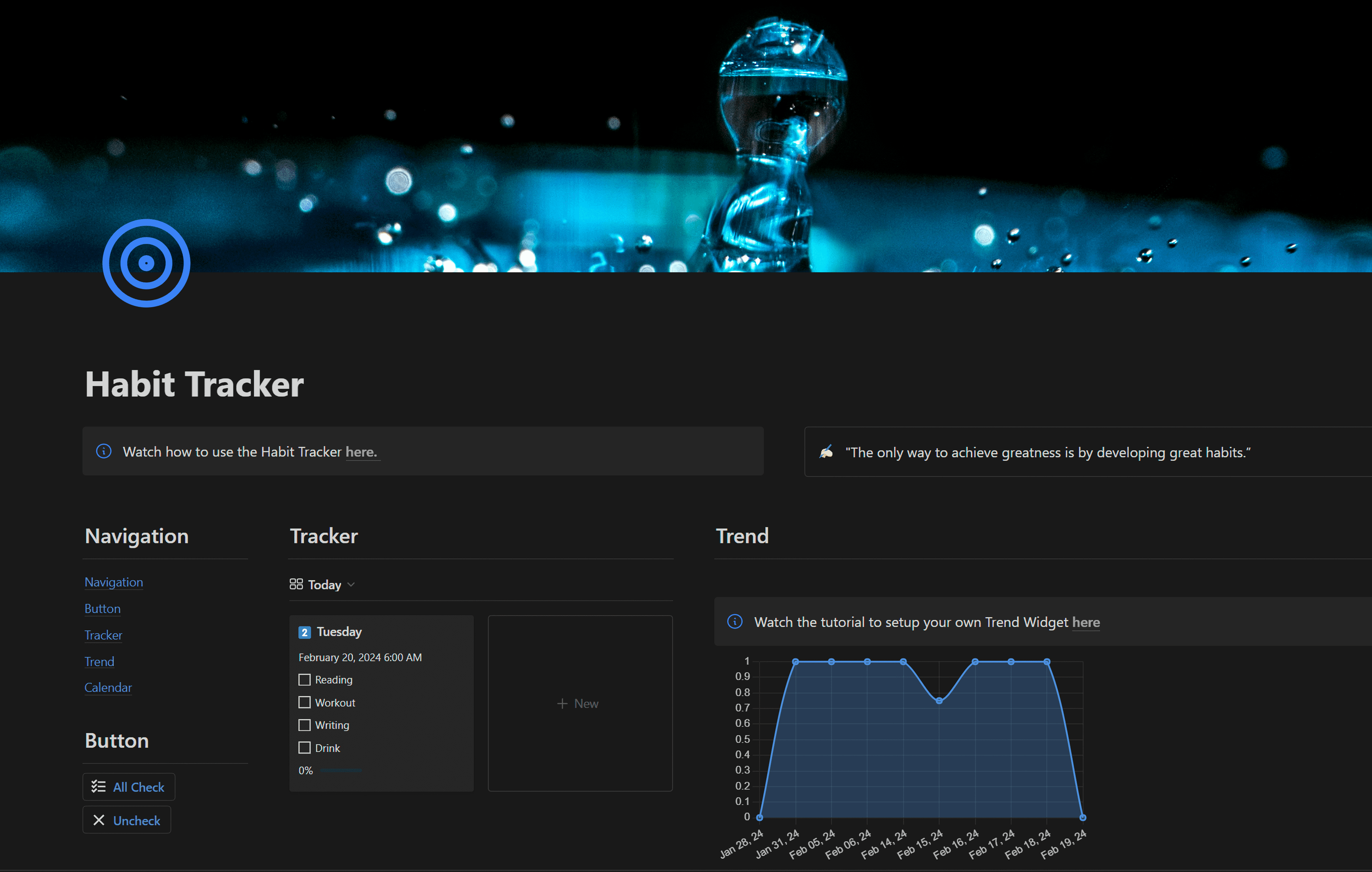Habit Tracker Template Notion Marketplace