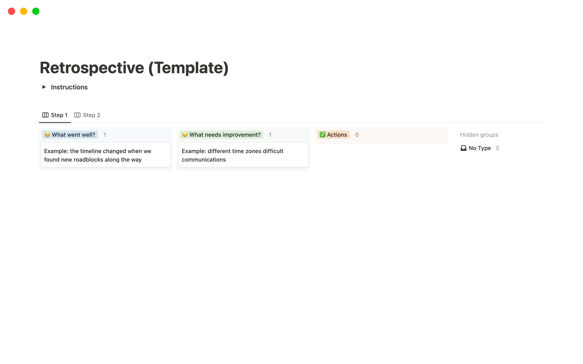 Software Development Retrospective Template by Gabriel Poça | Notion ...