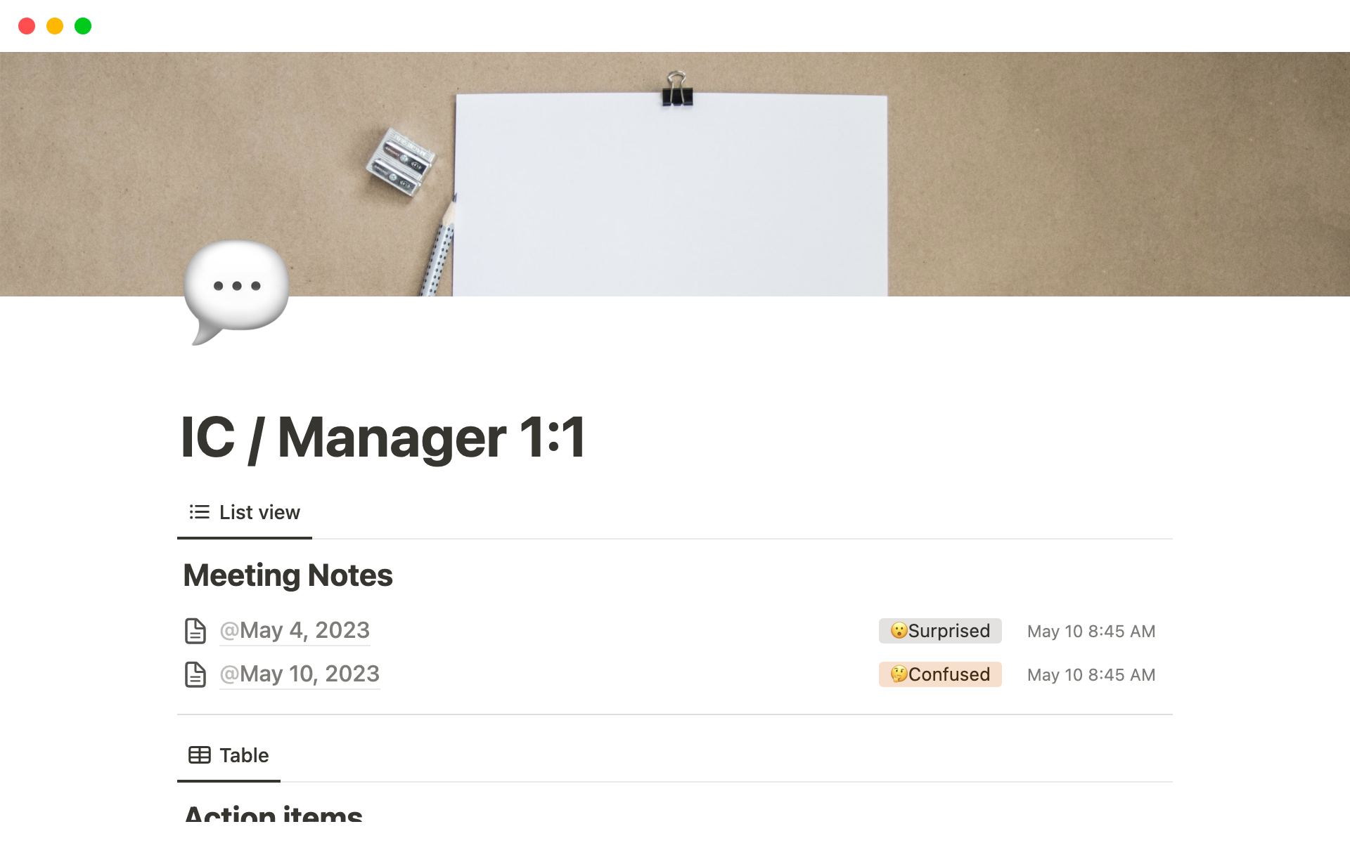 One-on-one Meeting Notes Template | Notion Marketplace