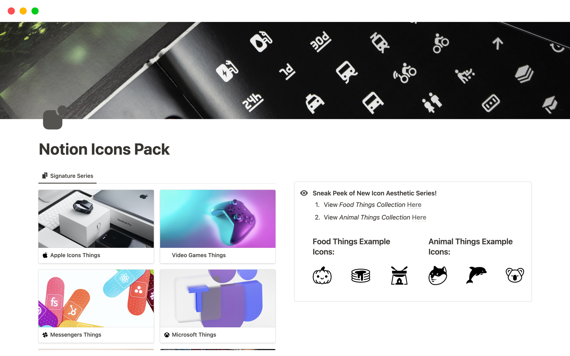 Icons Template by Matt Shelton | Notion Marketplace