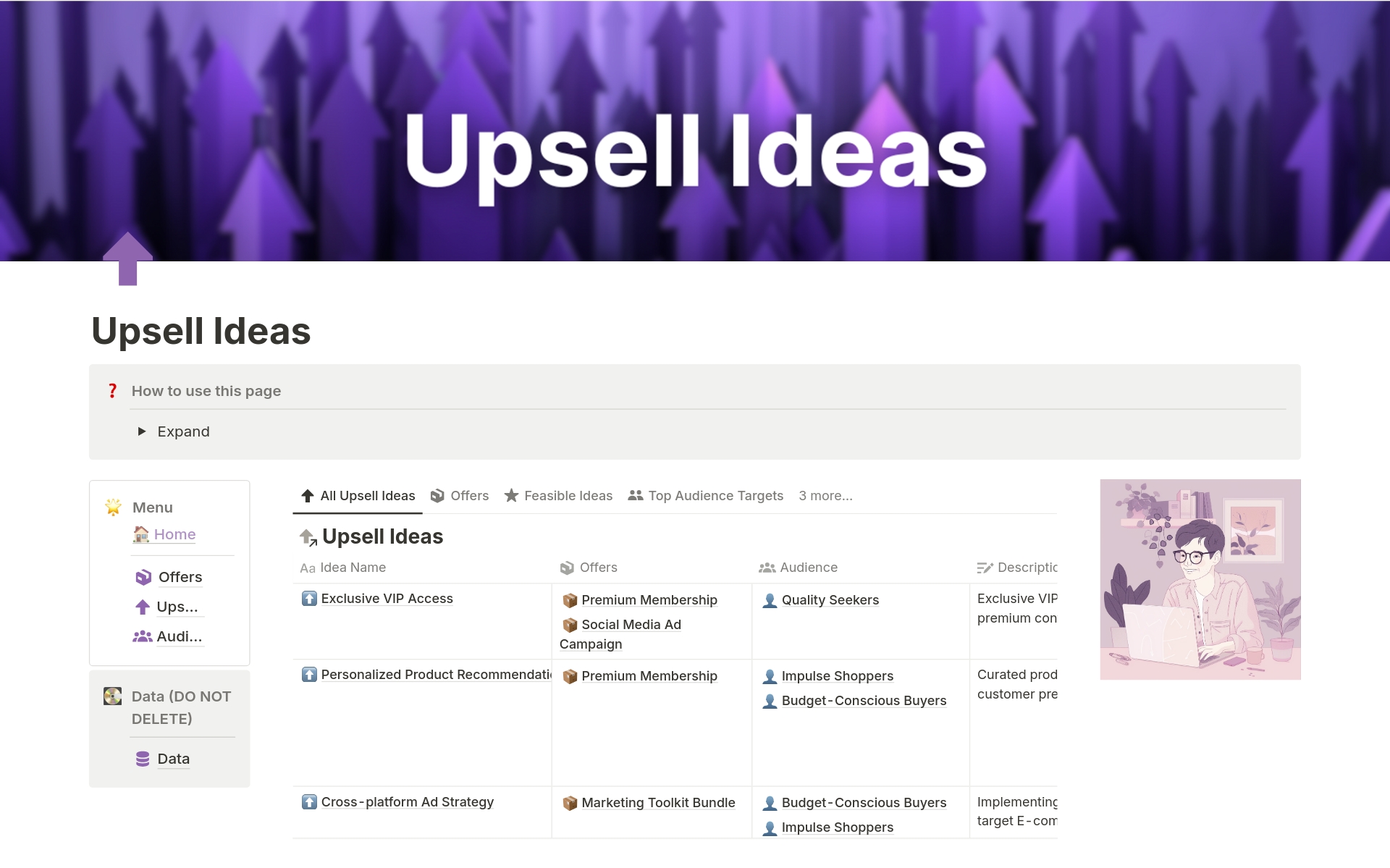 Ultimate Upsell Offer Ideas Template | Notion Marketplace
