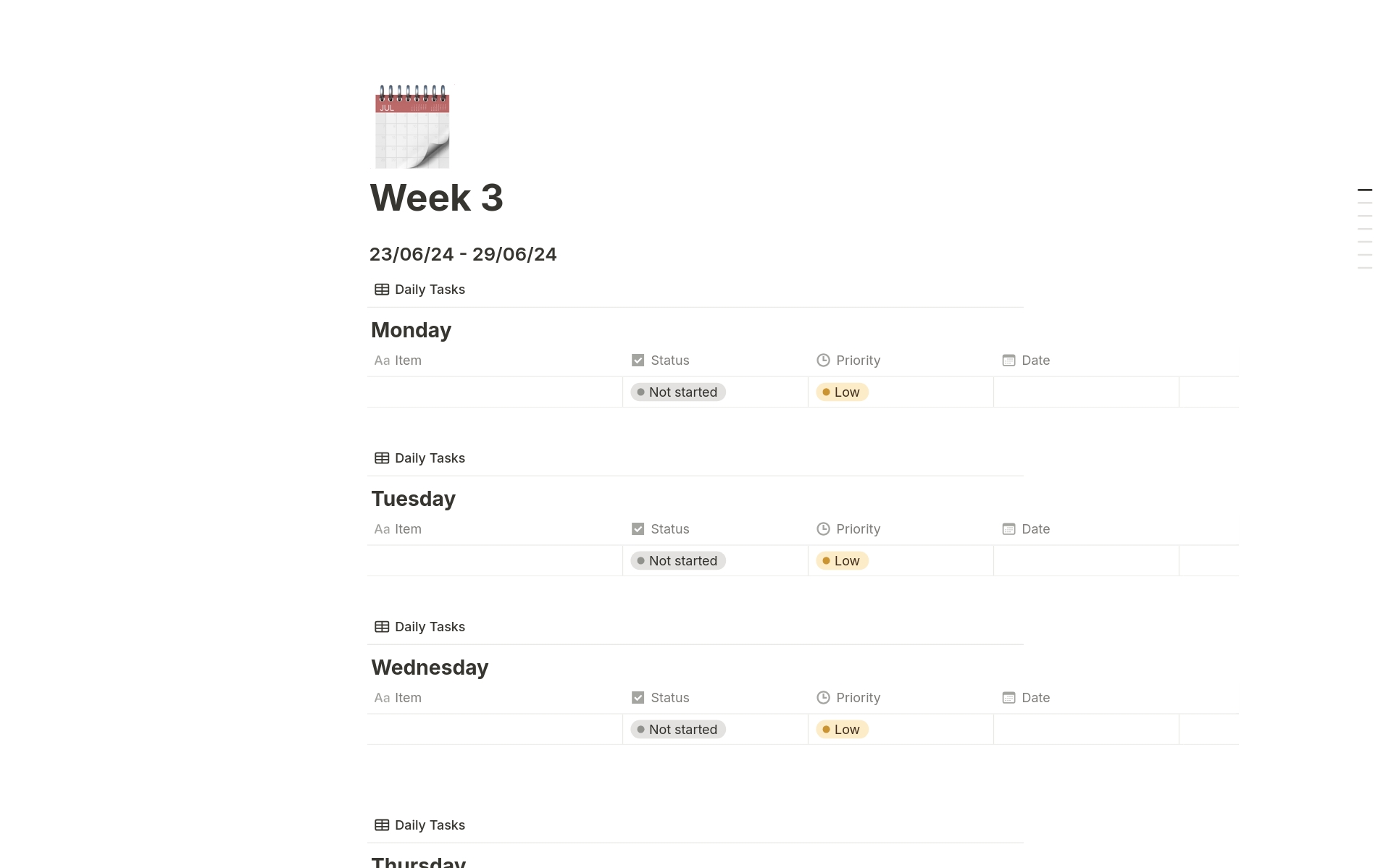 Task Tracker By Rae Notion Template