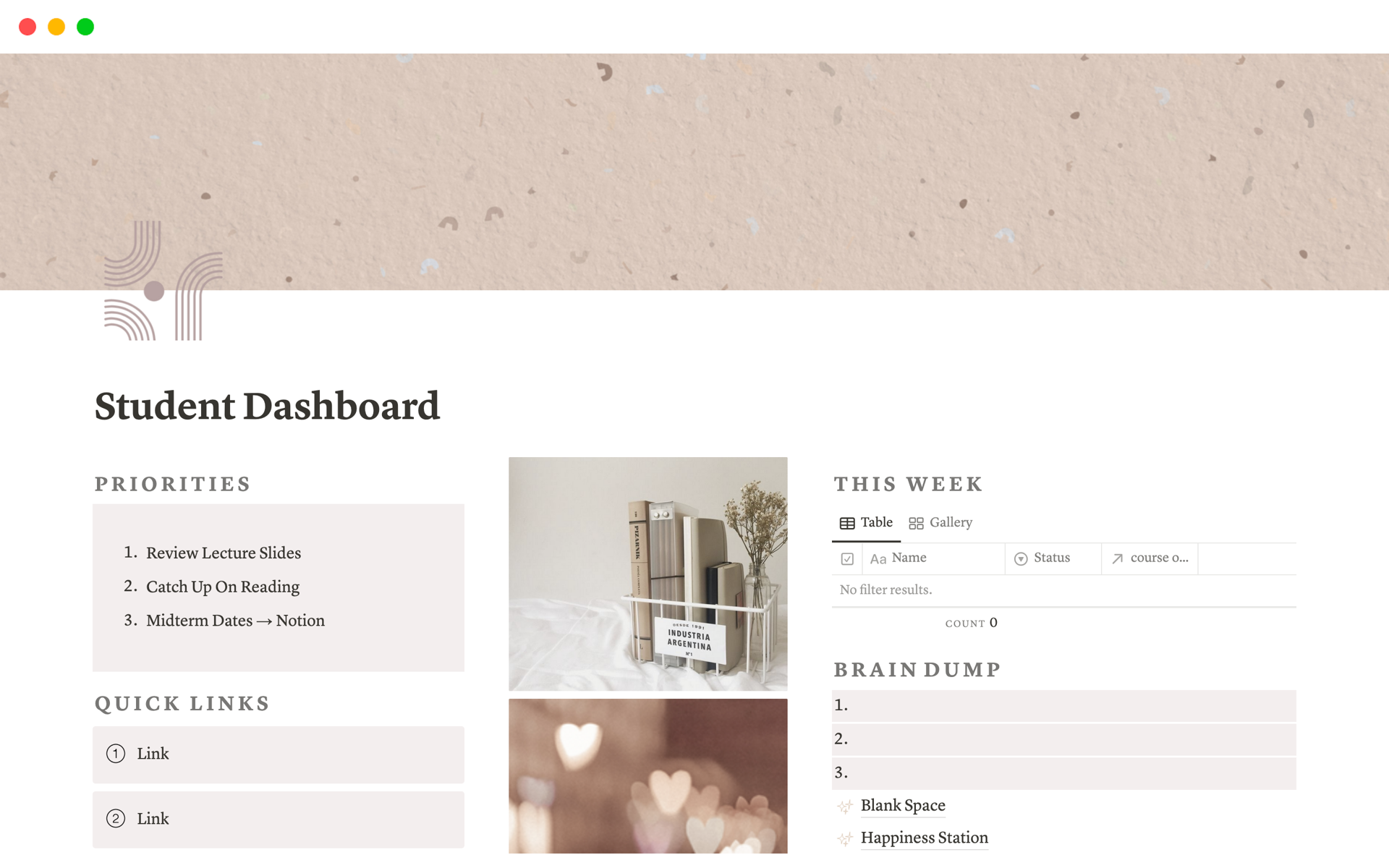 Student Dashboard Template by SimplifyWithBee | Notion Marketplace