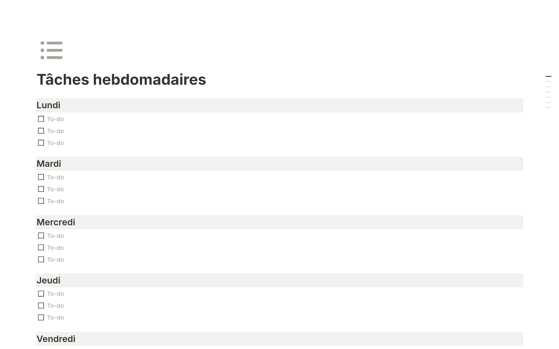 Modèles Notion gratuits — Listes de tâches | Marketplace Notion