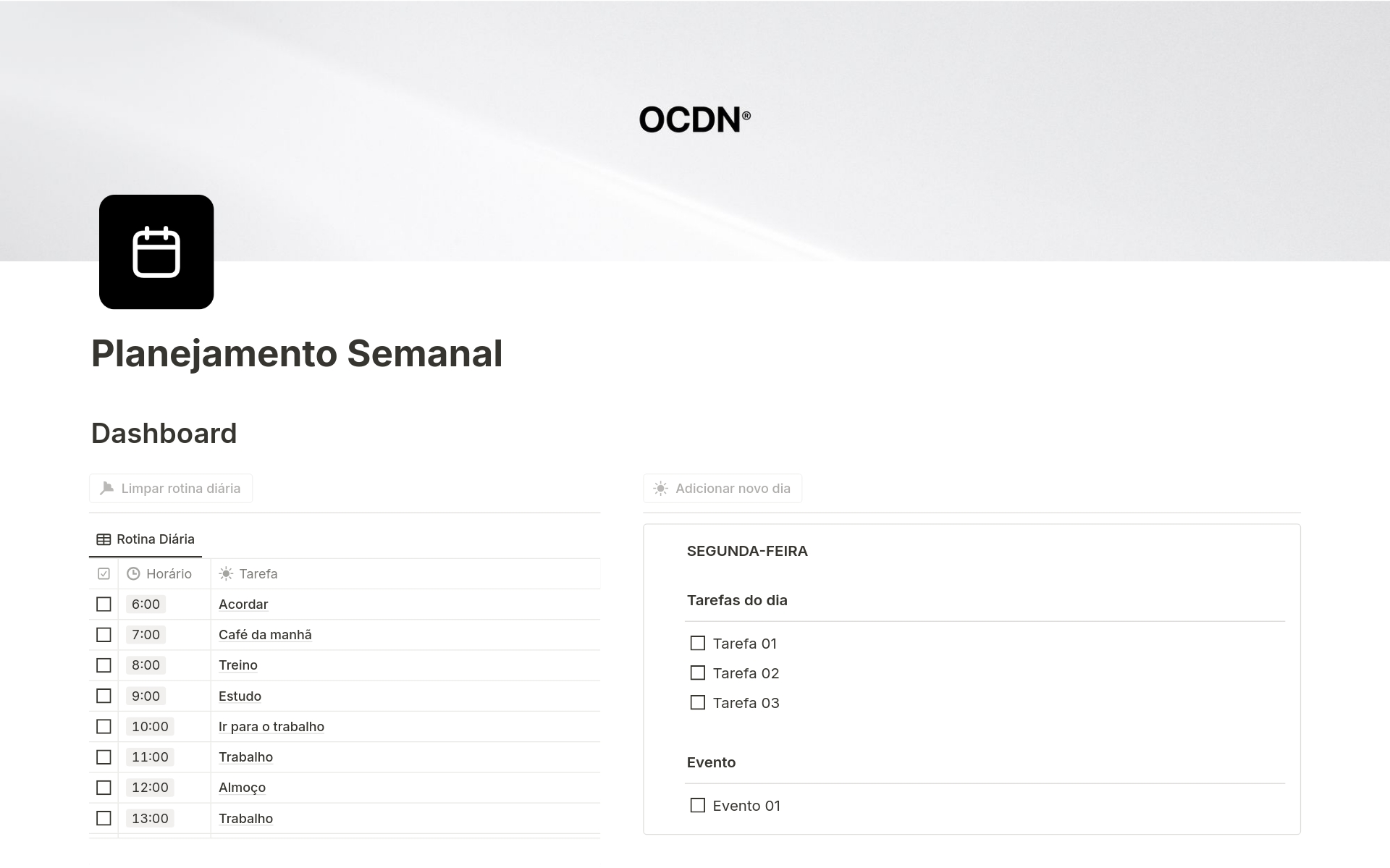 Modelos grátis para Planejador pessoal do Notion | Marketplace do Notion