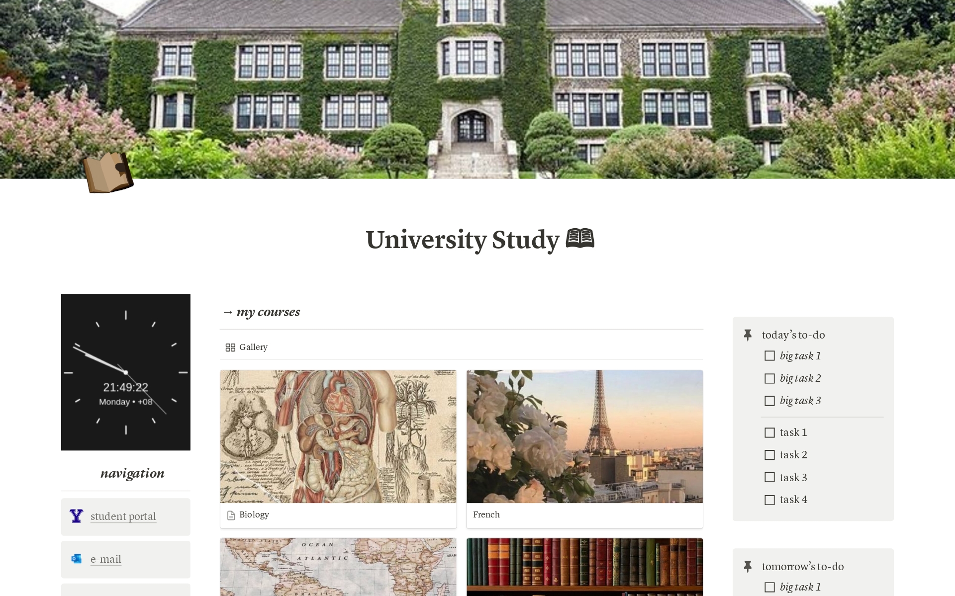 University Study 🕮 Template | Notion Marketplace