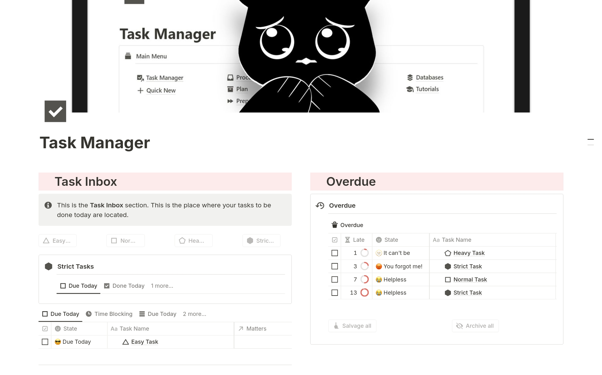 Task Manager Template By Gosdee Notion Marketplace
