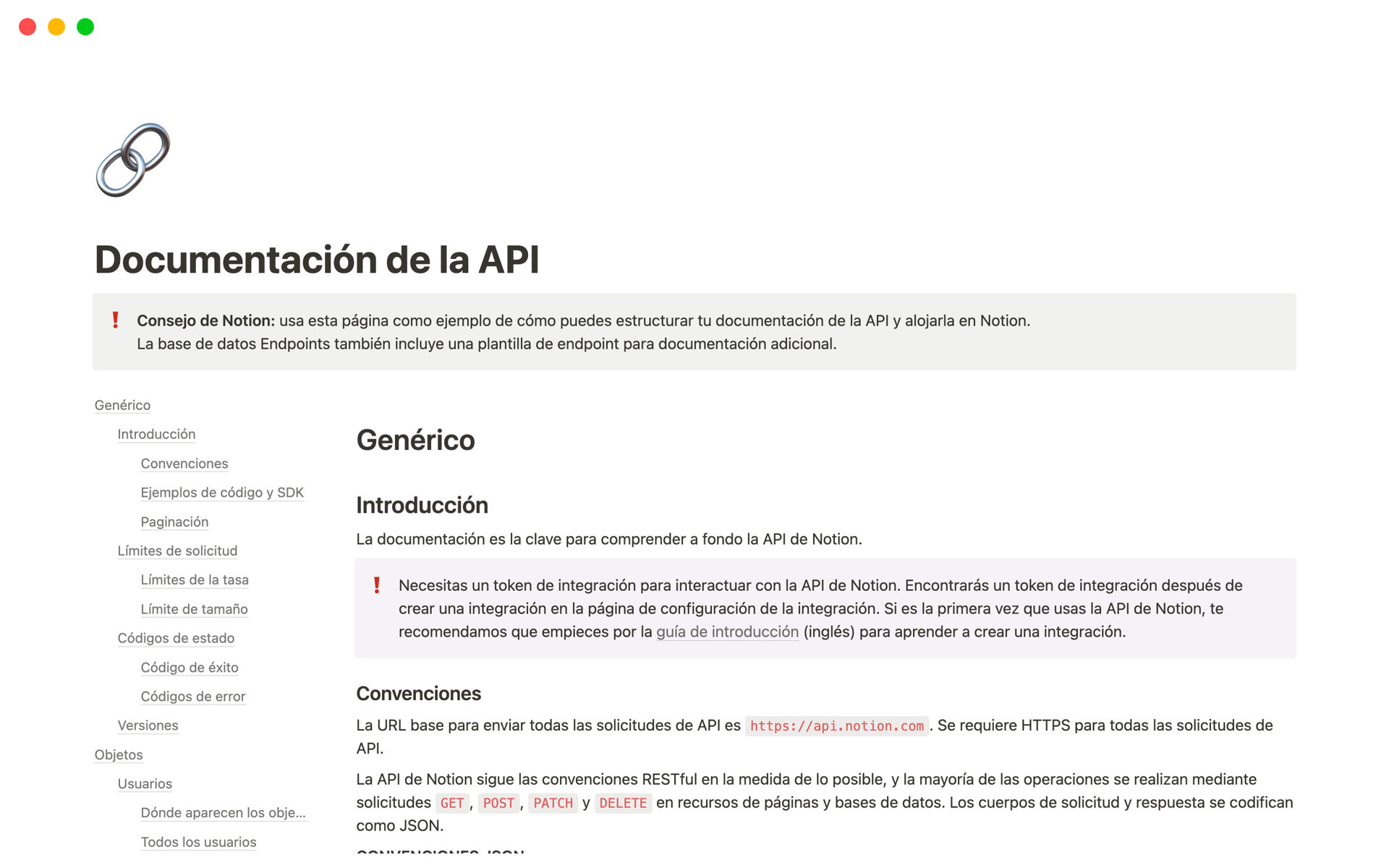 Plantilla Documentación de la API 2024 | Notion Marketplace