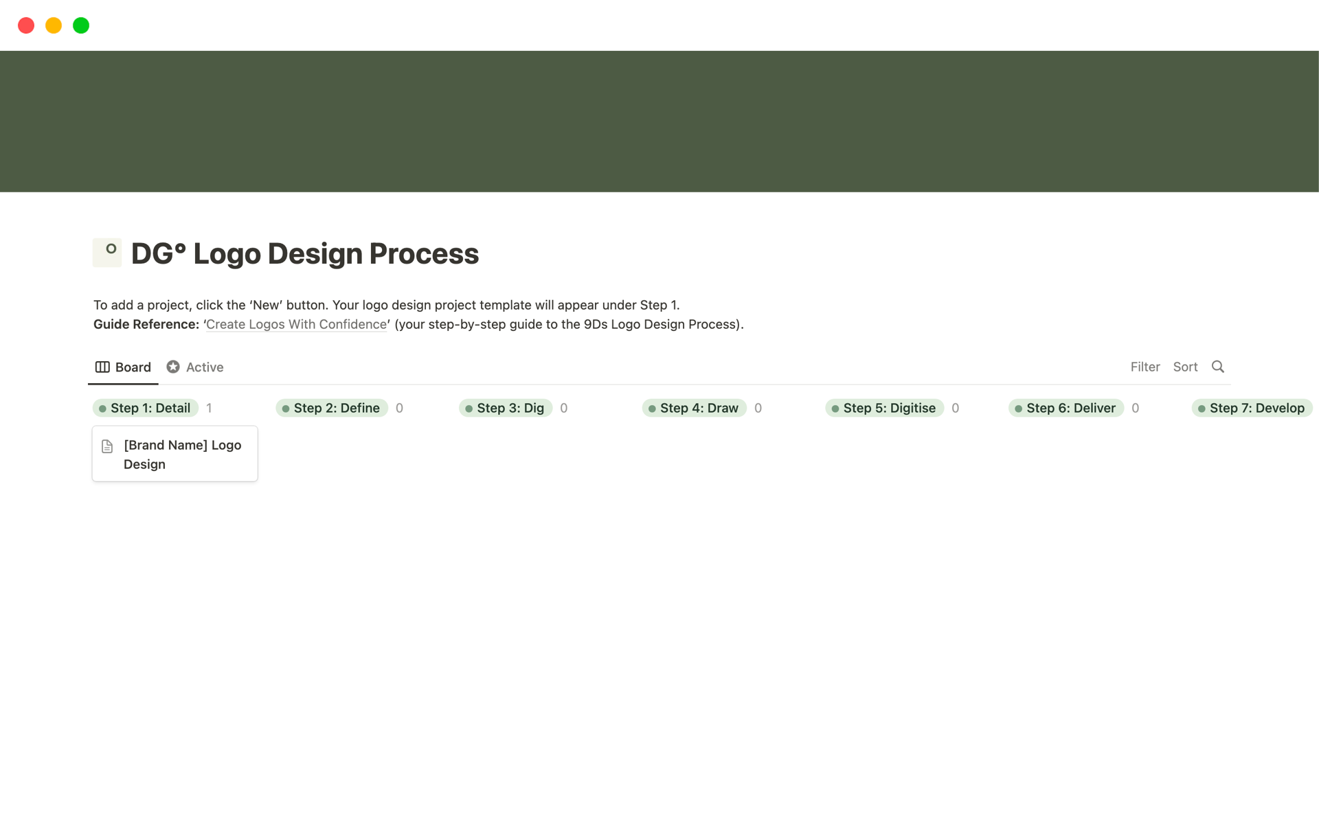 Logo Design Process | Notion Template