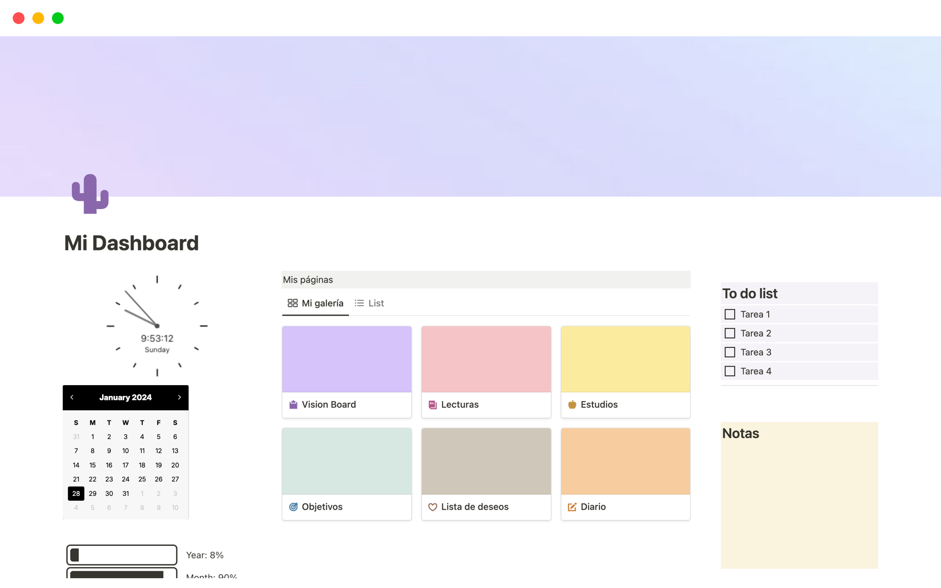 Plantilla Mi Dashboard | Notion Marketplace