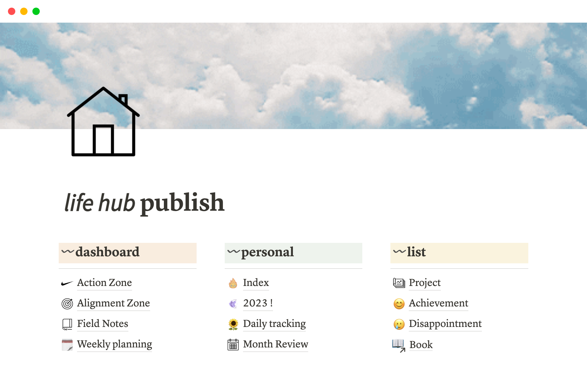 Life Hub Template Notion Marketplace