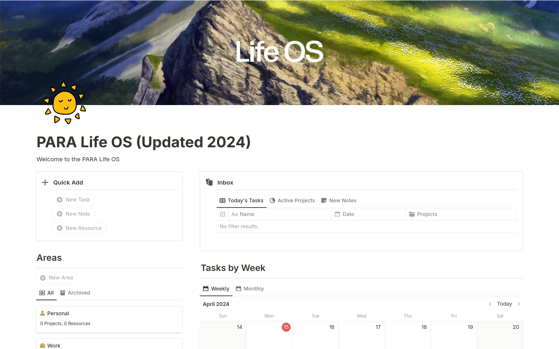 PARA Life OS | Notion Template