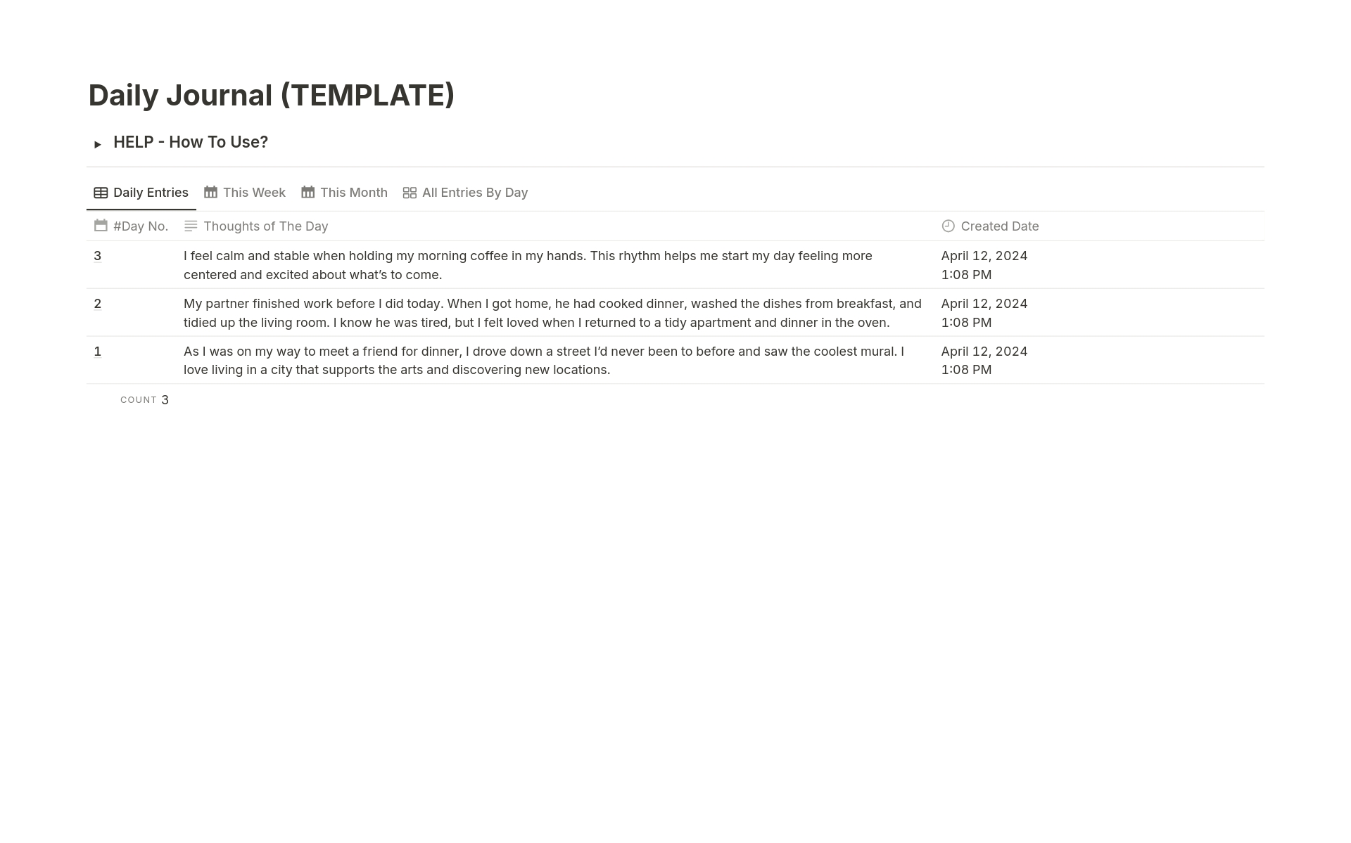 Daily Journal by Goloverse | Notion Template