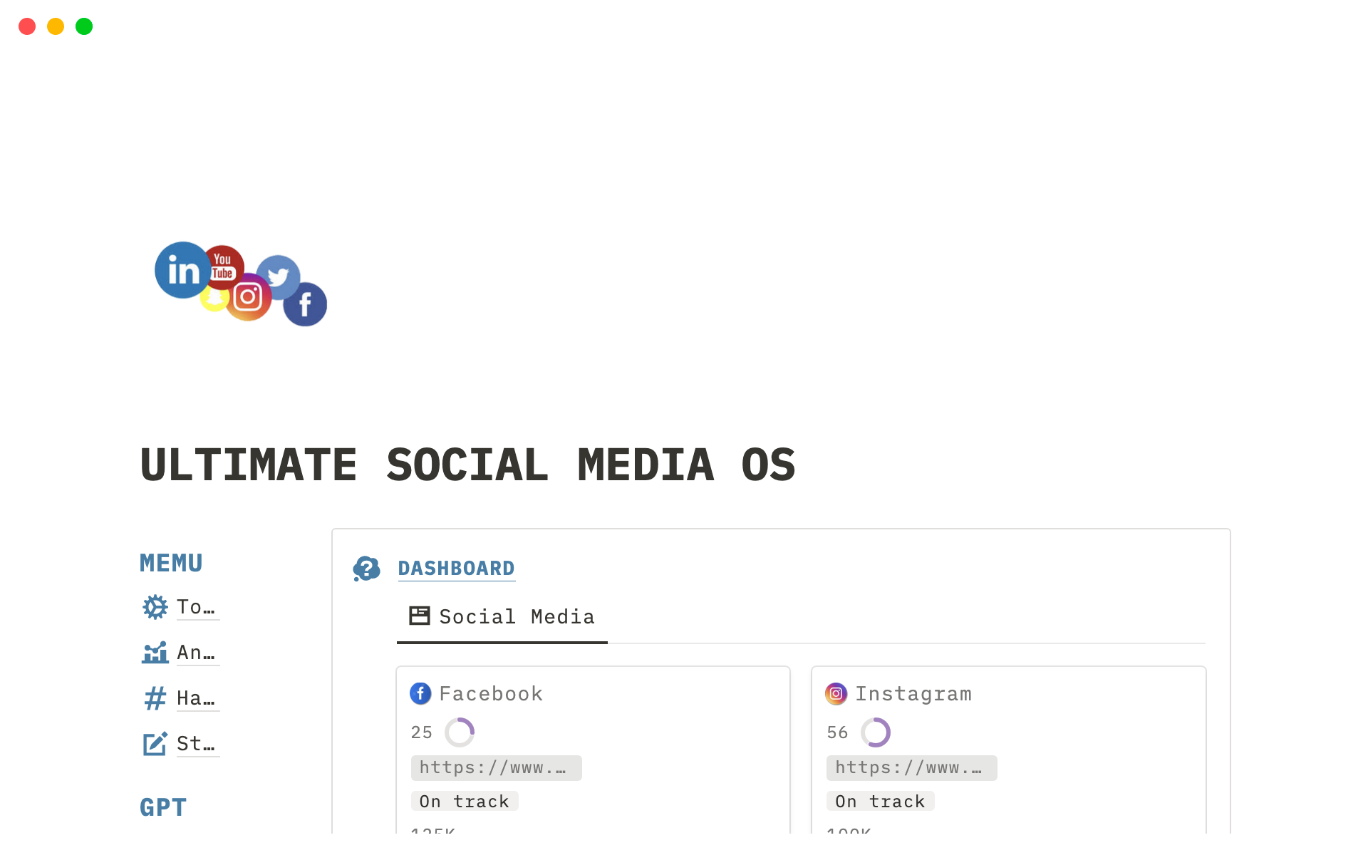 Ultimate Social Media OS Template by AvantNotion | Notion Marketplace