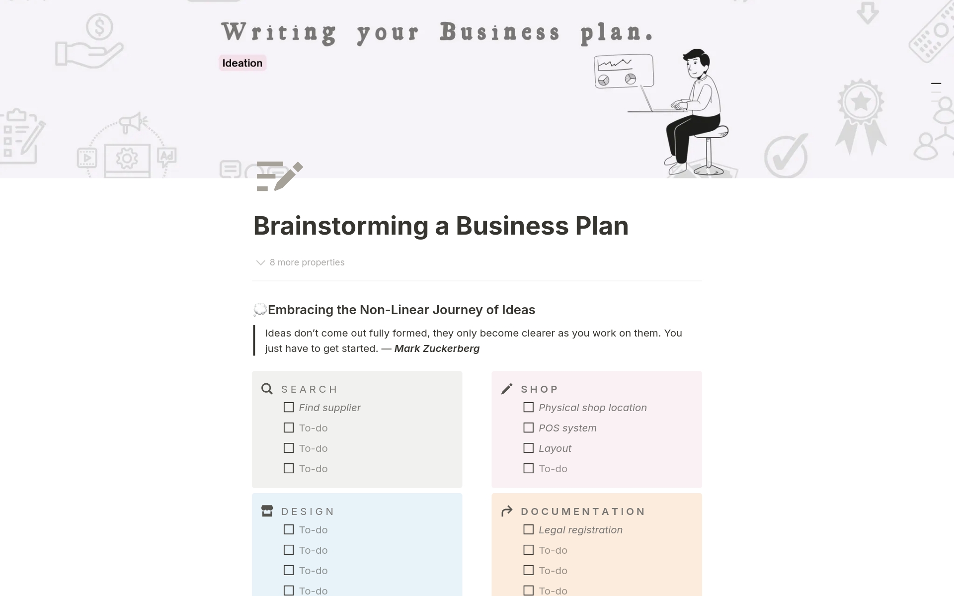 Brainstorming a Business Plan Template by Neha Guinesh | Notion Marketplace