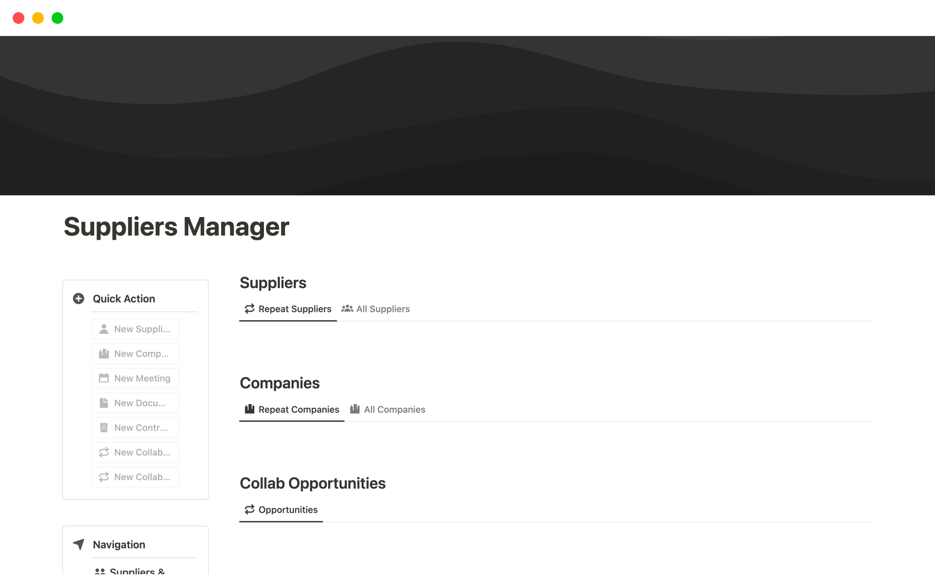 Suppliers Manager Template By Nation4business Notion Marketplace