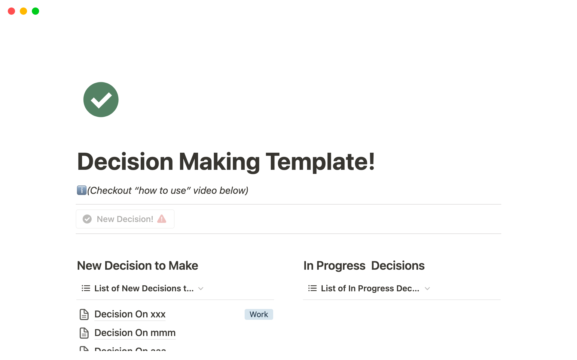 Decision Making Notion Template Template by Mansoor Kasmi | Notion ...