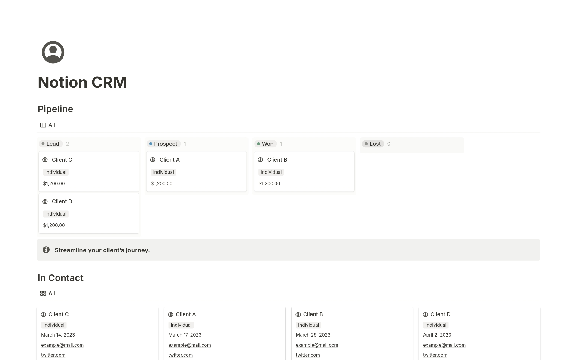 Notion Crm By Temply Notion Template