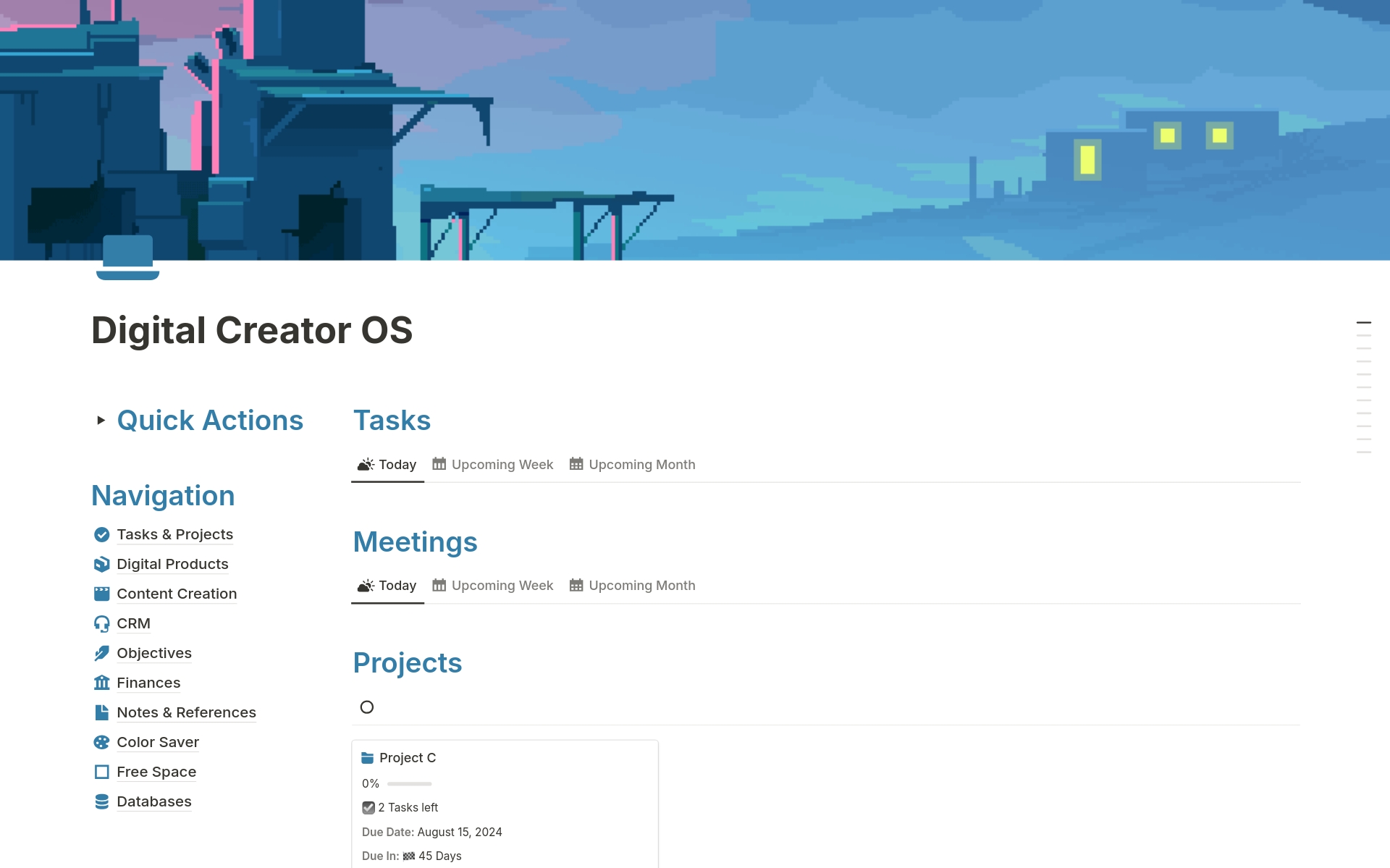 Digital Creator OS | Notion Template