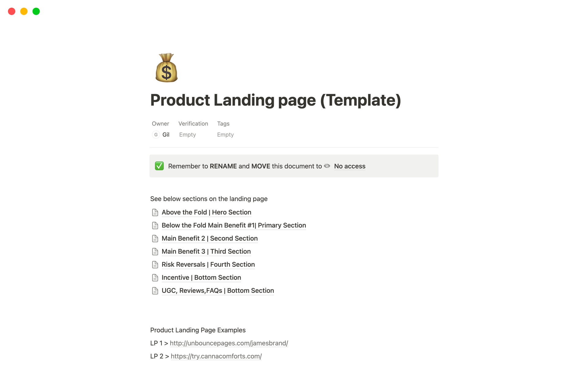 Product Landing page Template | Notion Marketplace