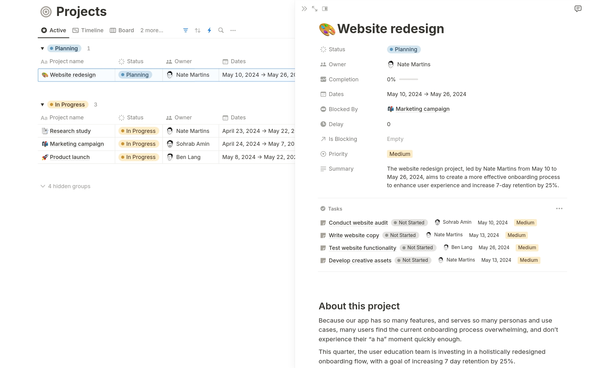 Projects & Tasks Template by Notion | Notion Marketplace