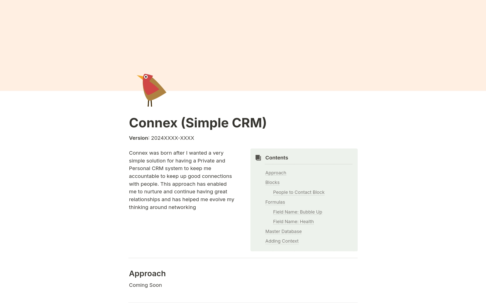 Connex (Simple CRM) | Notion Template Connex (Simple CRM) | Notion Template