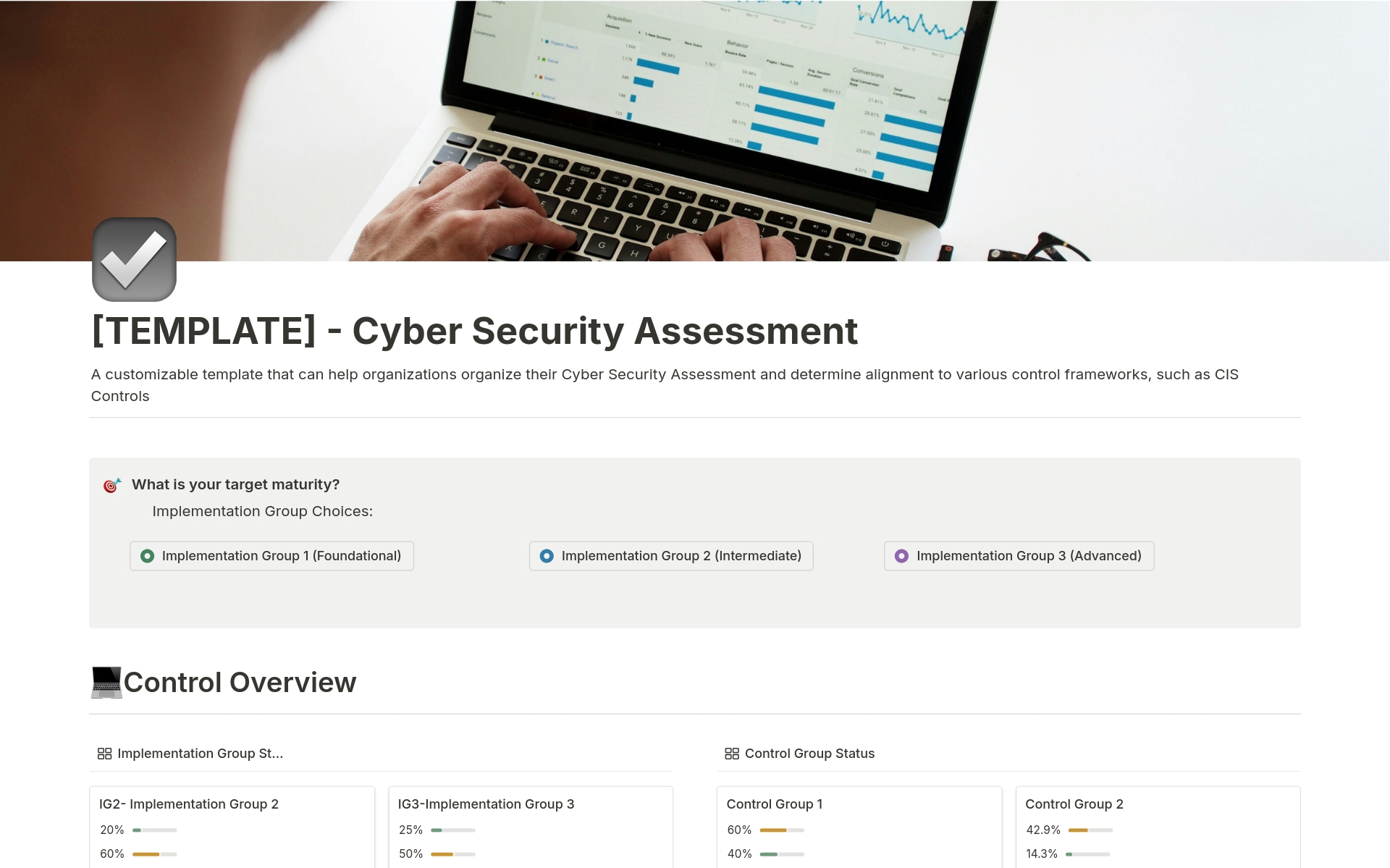 Cyber Security Assessment Template by SPARGATA | Notion Marketplace