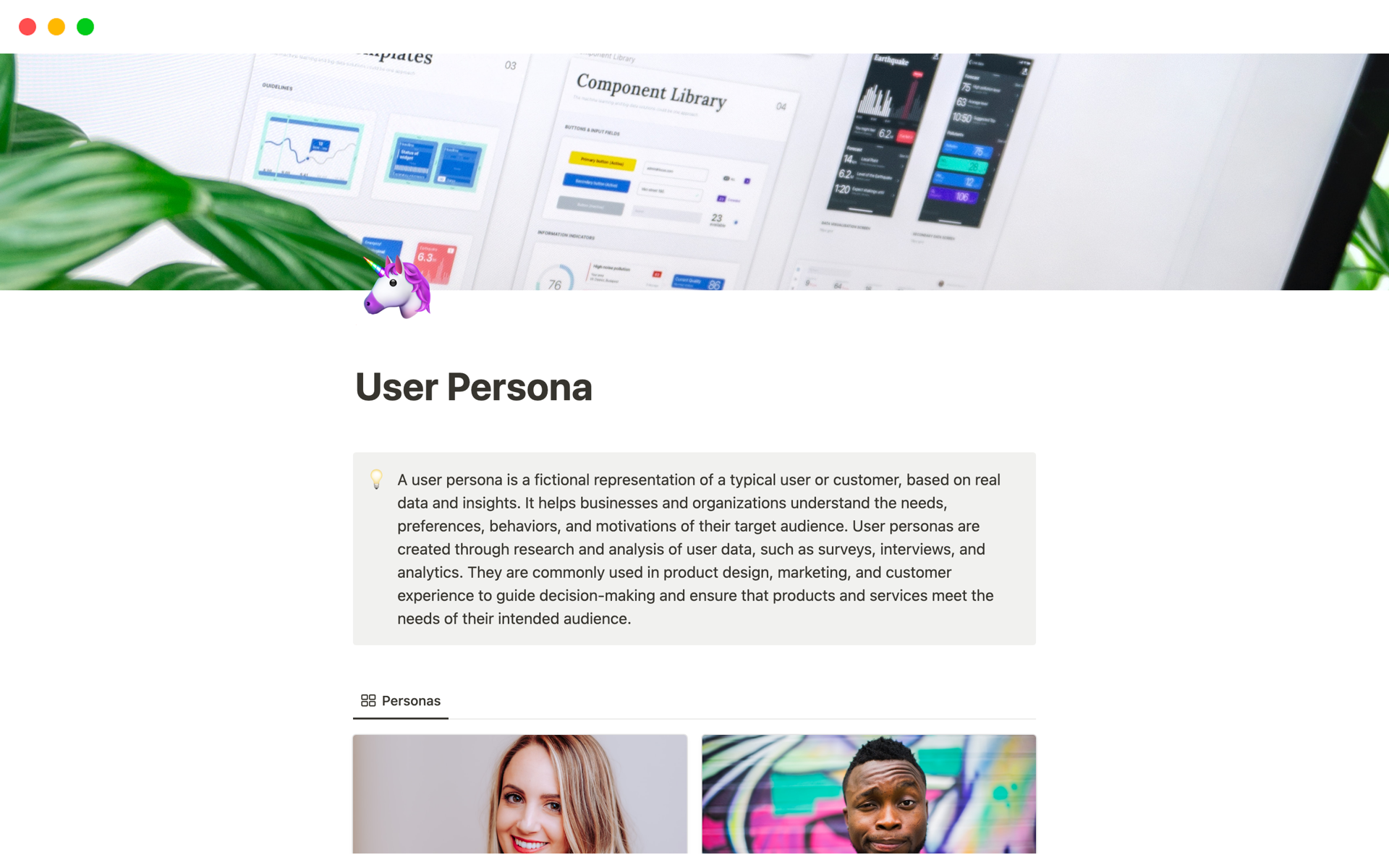 User Persona | Notion Template