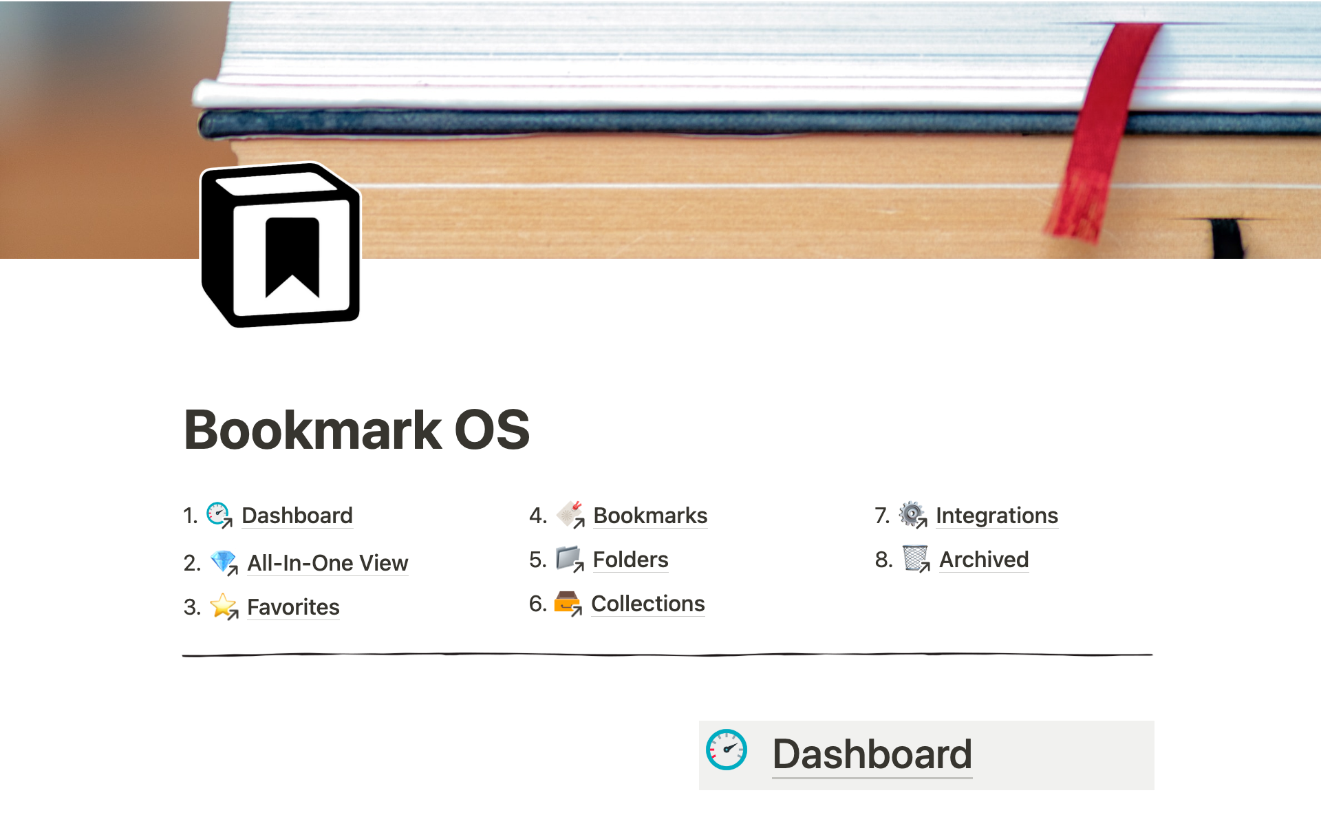 Bookmark Manager OS by Ignacio Velásquez (TheVeller) | Notion Template