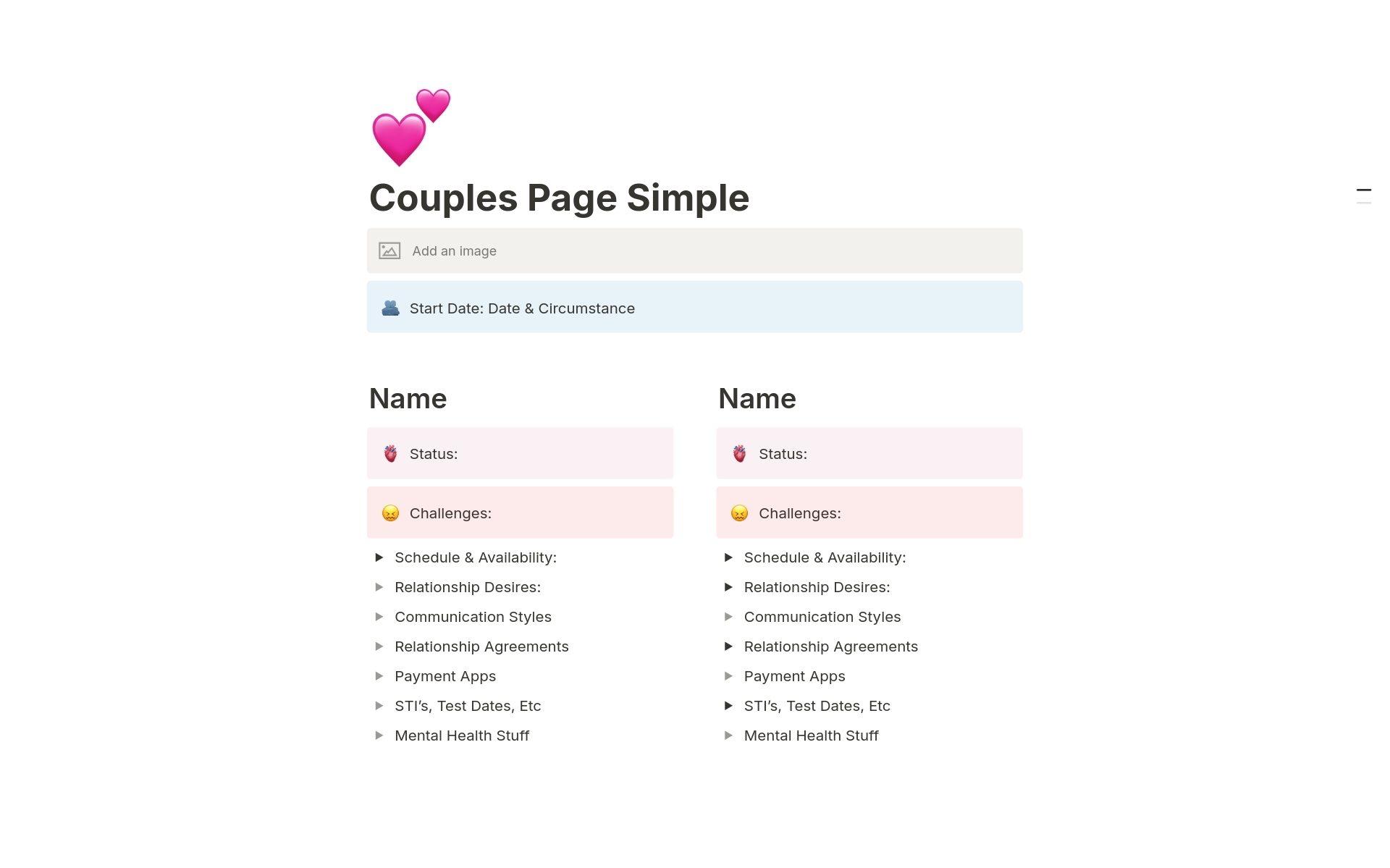 Dating Dashboard for Couples Template | Notion Marketplace