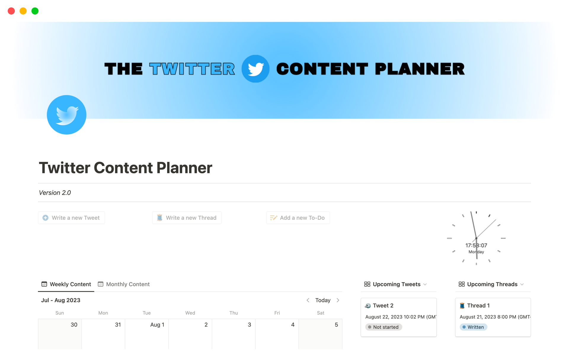 Twitter Content Planner Template by Felix' Digital Stash | Notion ... Twitter Content Planner Template by Felix' Digital Stash | Notion ...