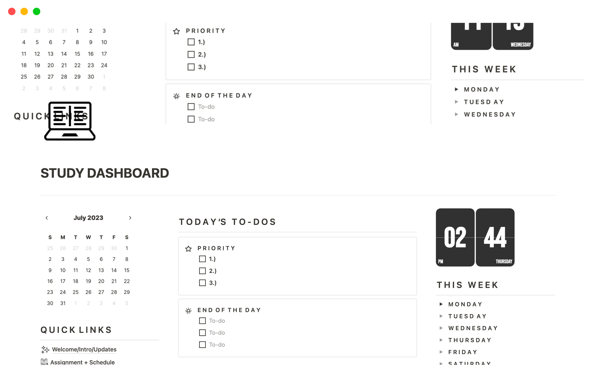 Student Dashboard Template | Notion Marketplace