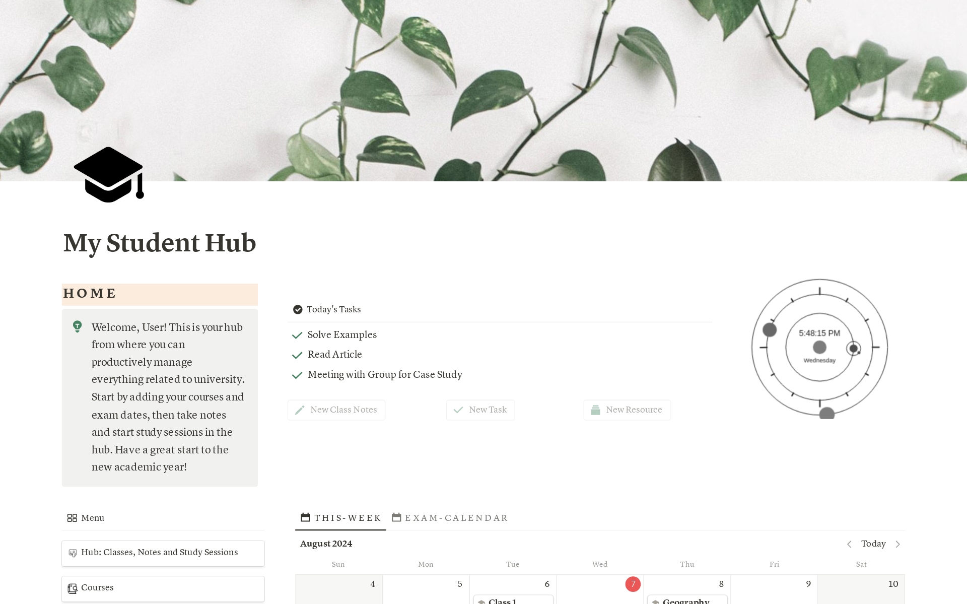 My Student Hub Template by Nooa Adams | Notion Marketplace