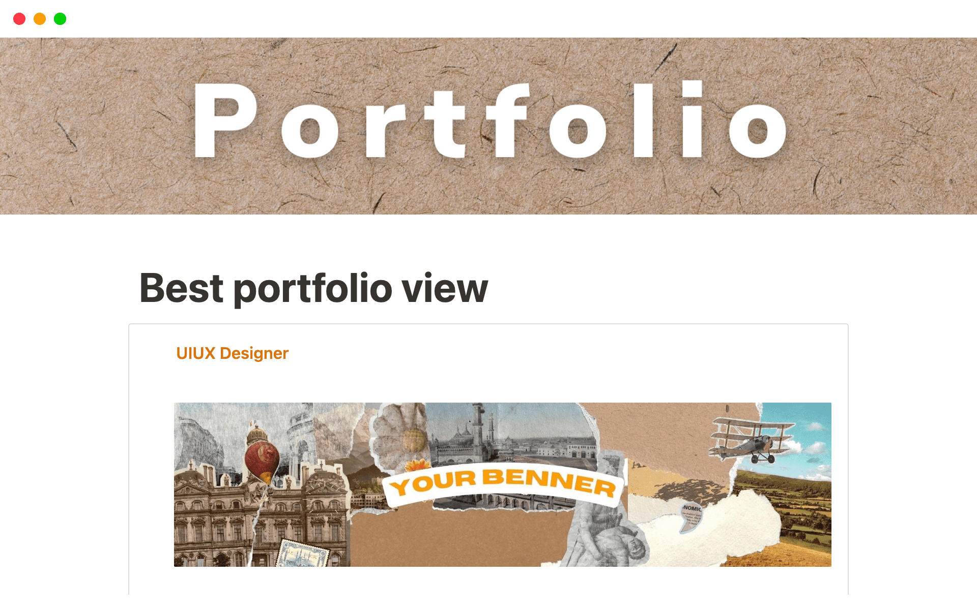 Portfolio Template | Notion Marketplace