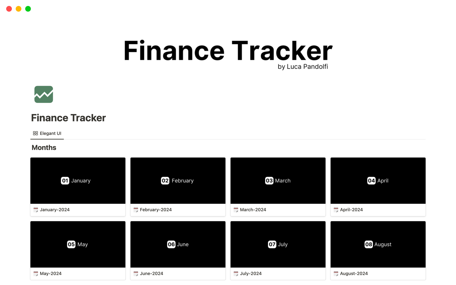 Finance Tracker | Notion Template