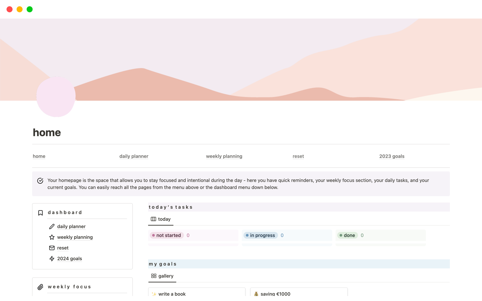 Effective Goals Planner by Virginia | Notion Template Effective Goals Planner by Virginia | Notion Template