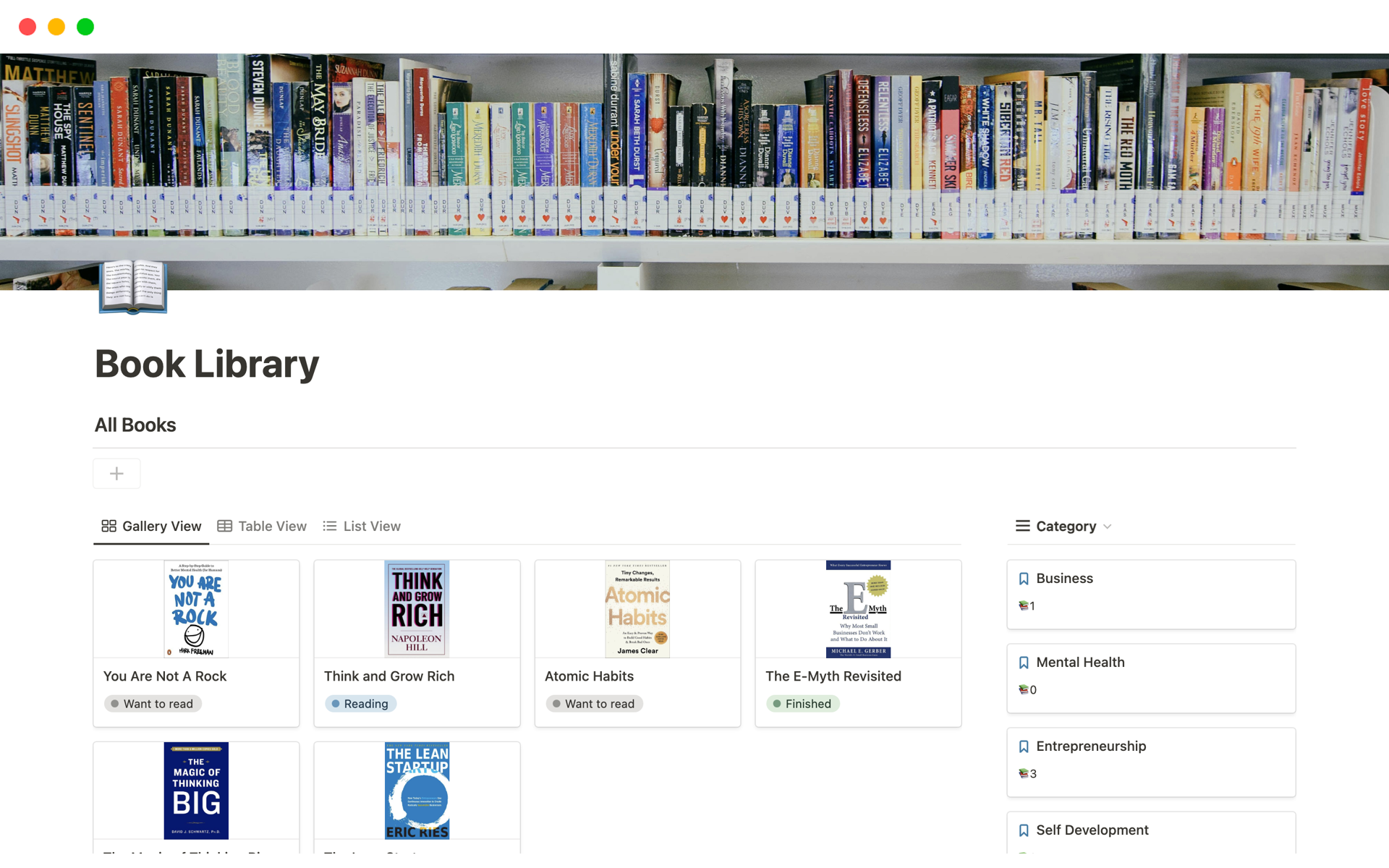 Book Library Template | Notion Marketplace