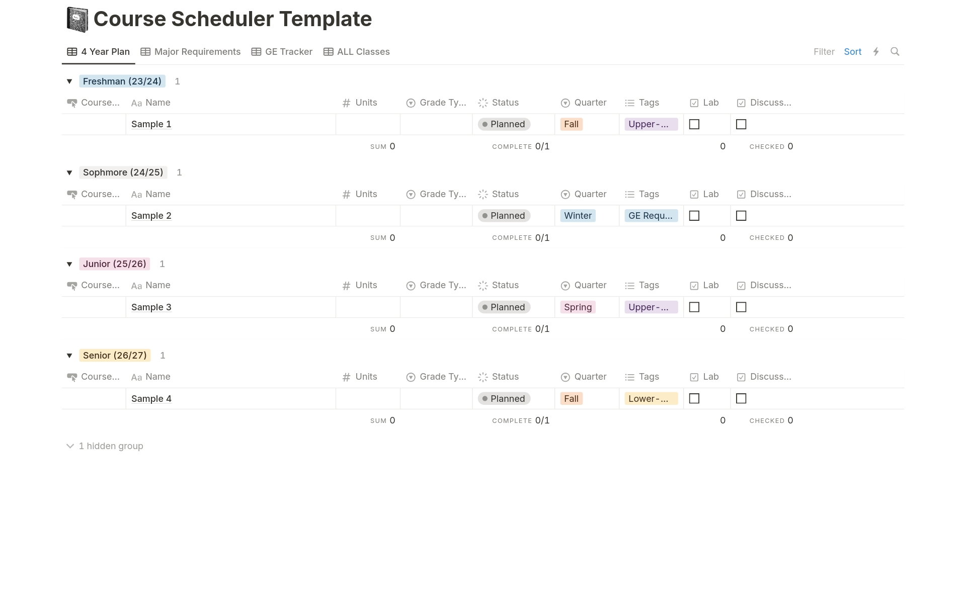 College Course Scheduler Template by Paige | Notion Marketplace