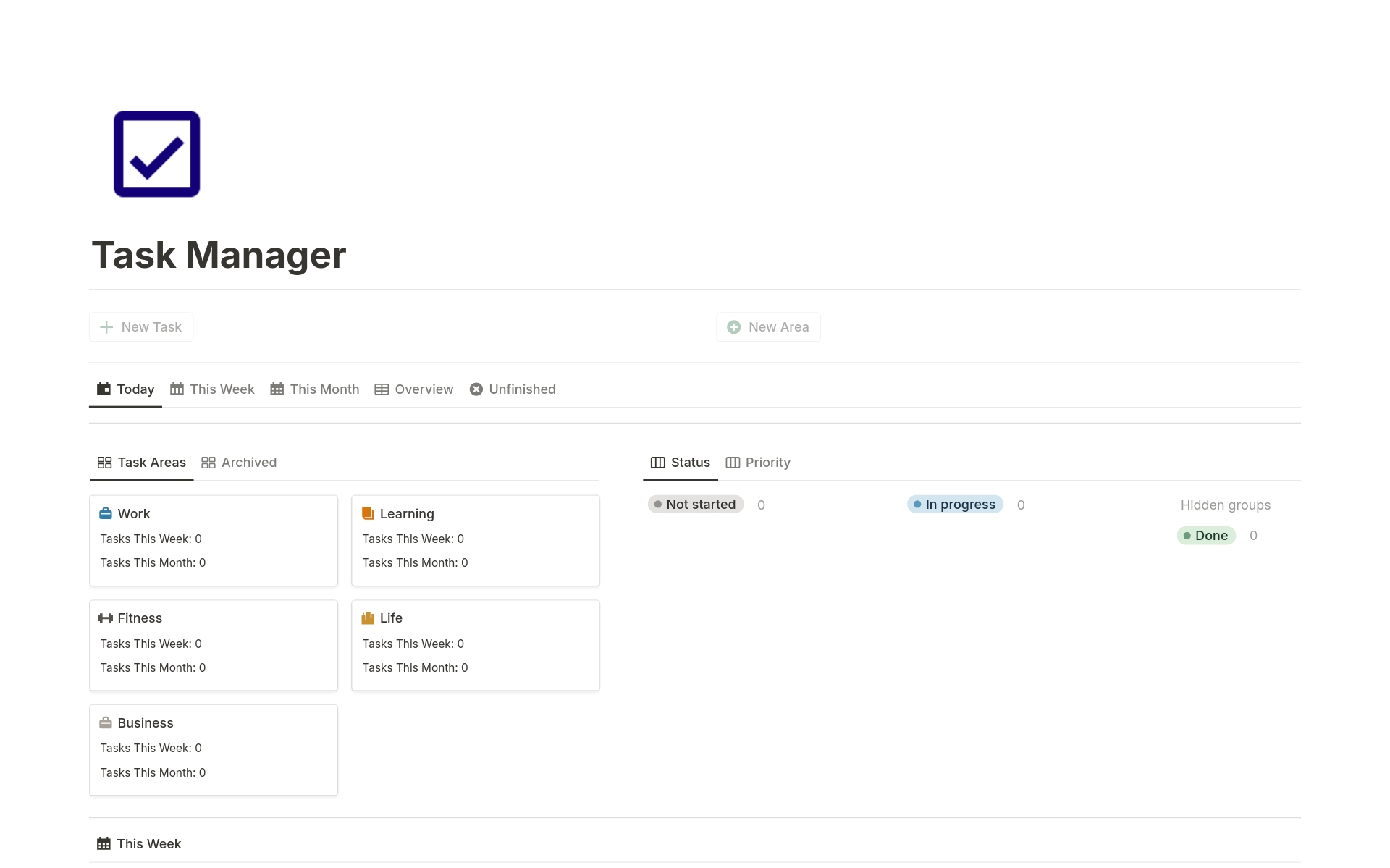 Task Manager System Template by Chris | Notion Marketplace