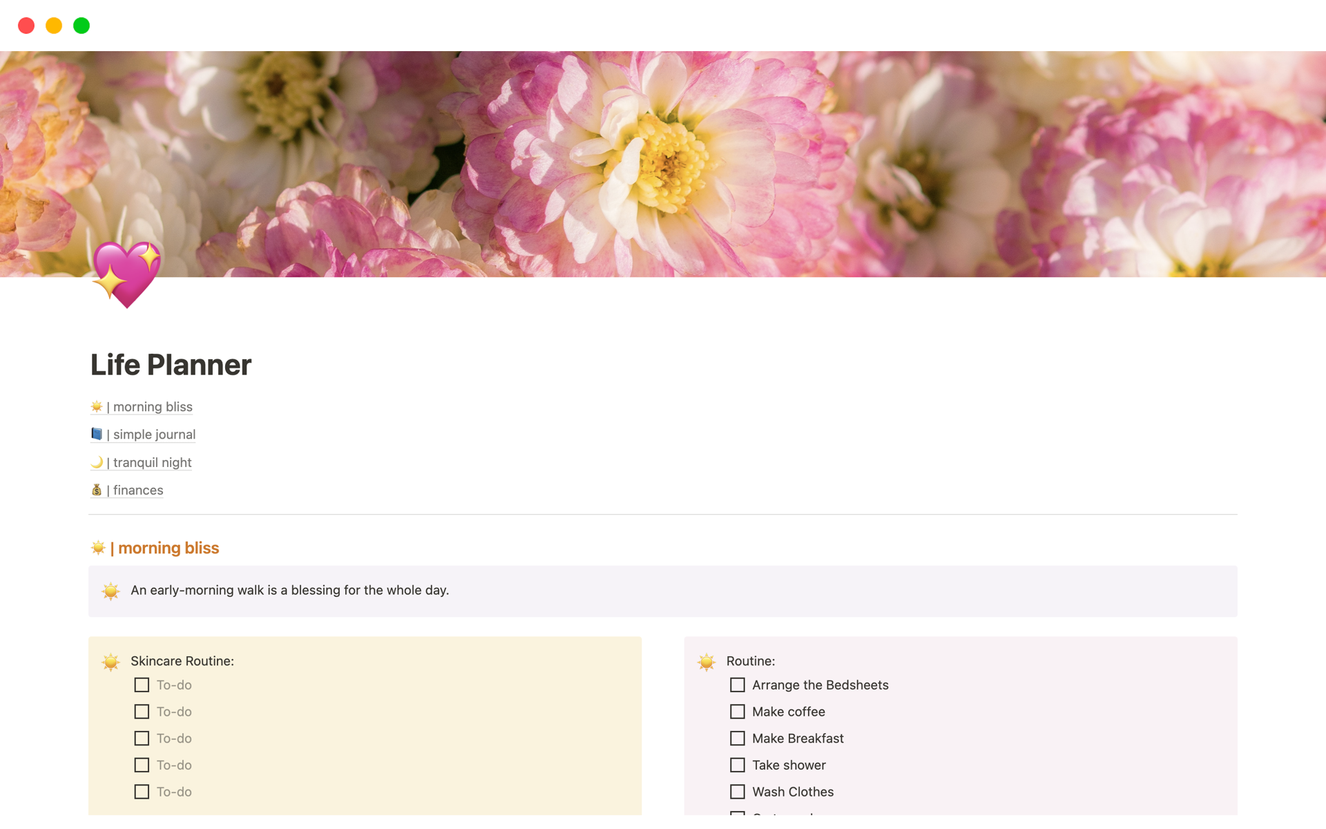 Life Planner Template by Palash Lalwani | Notion Marketplace