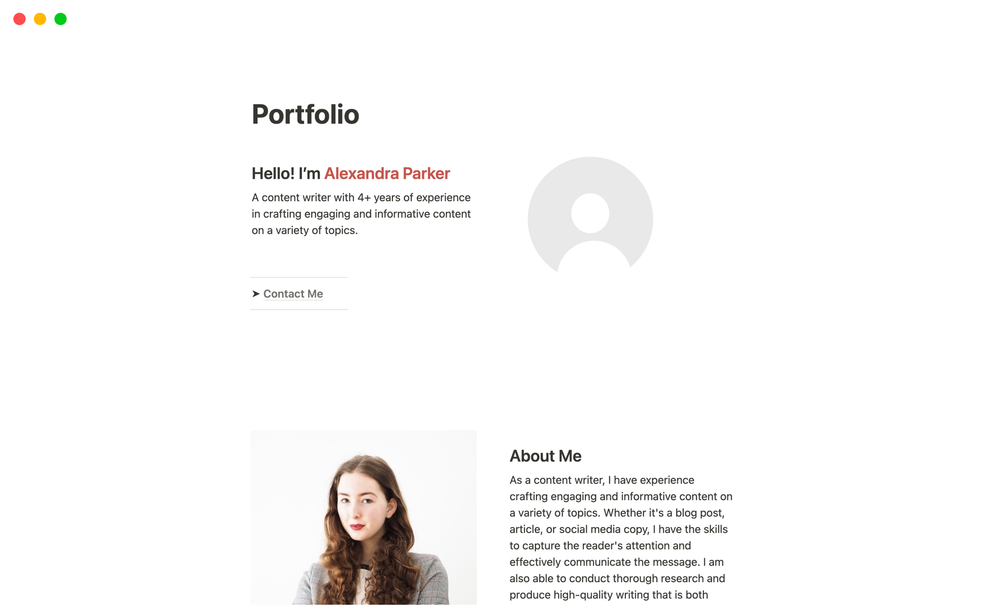 Portfolio Template | Notion Marketplace